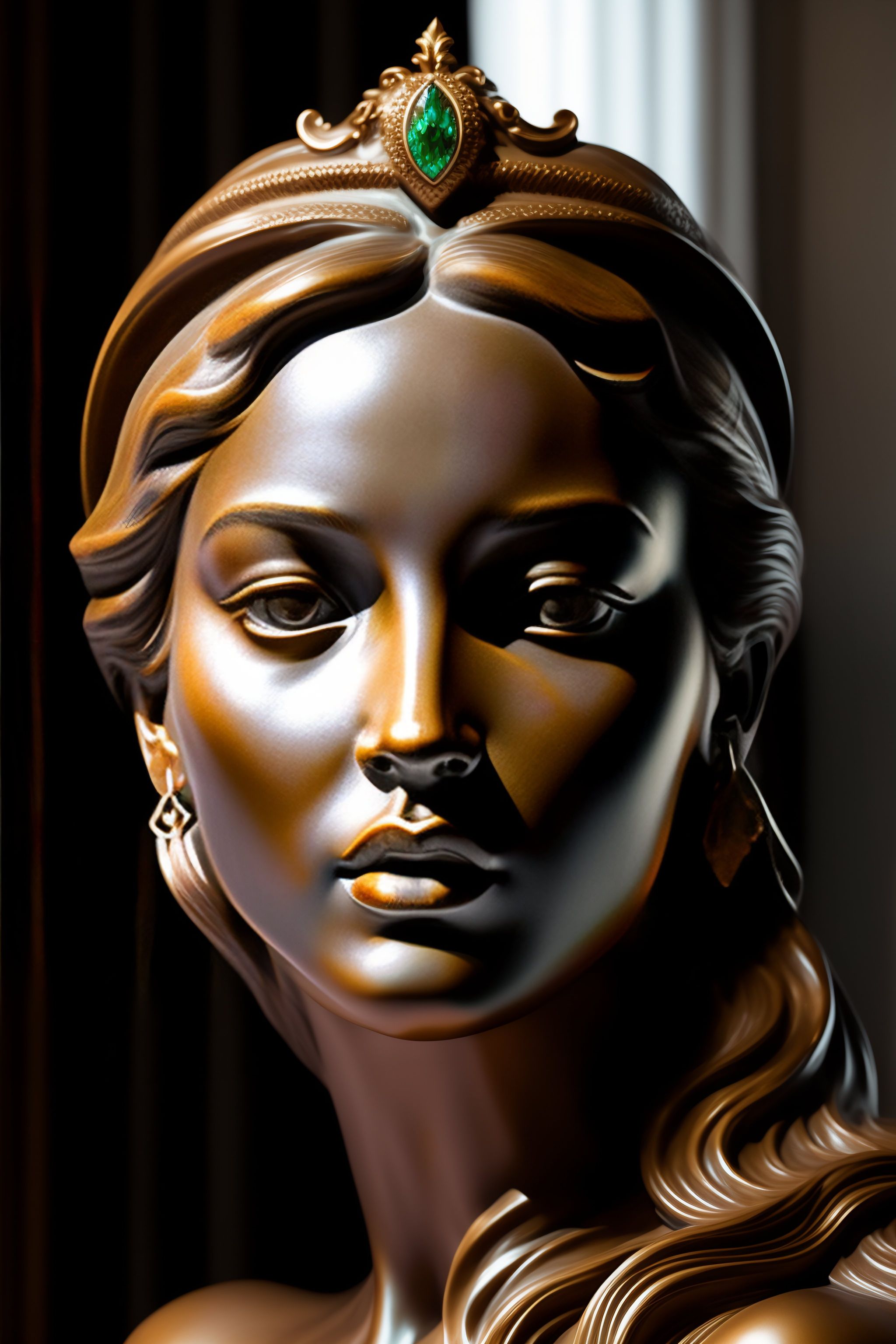 Lexica - Full size statue of a female siren, beautiful art, extreme ...