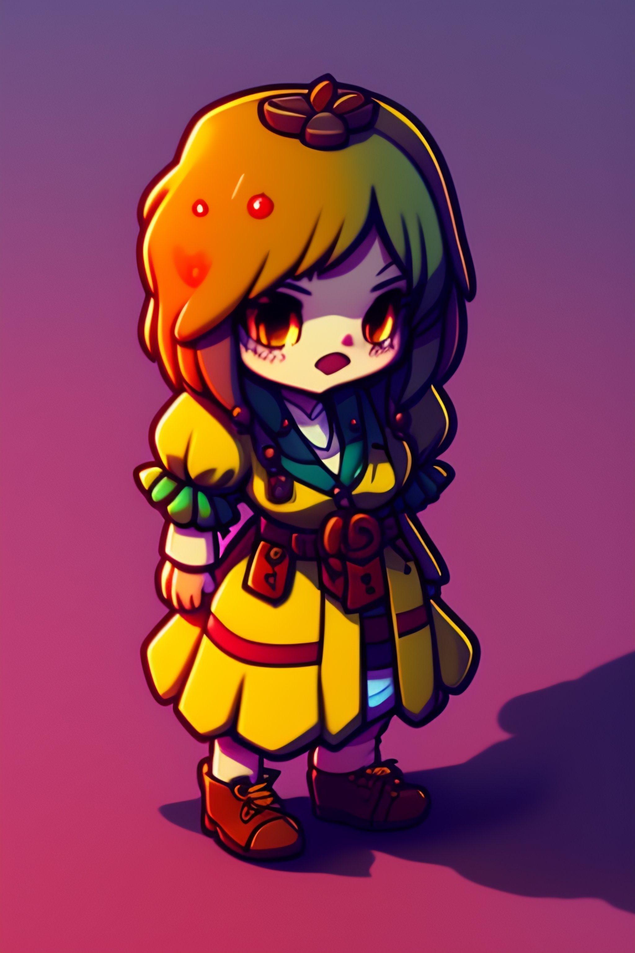 Lexica - Isometric render of a zombie character sprite, Yomawari art style