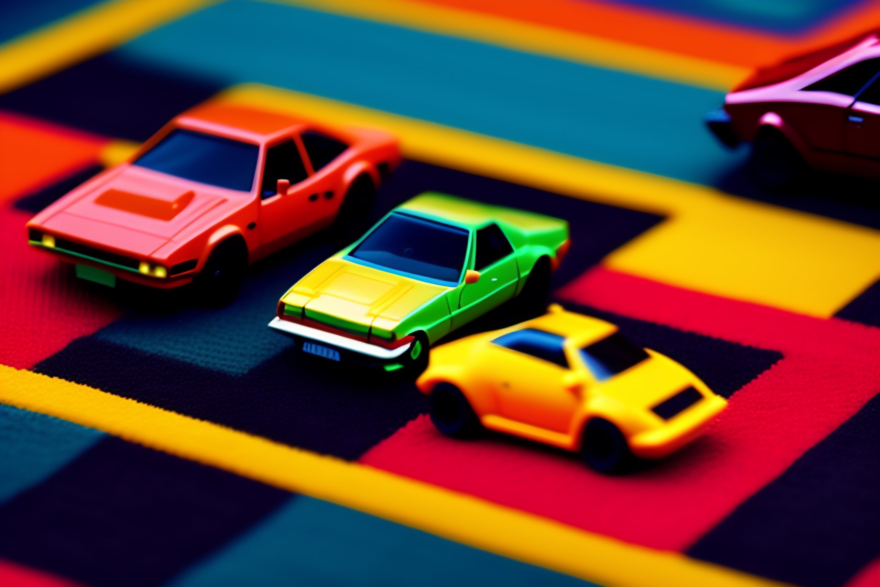 Lexica - (((1980's VHS))) screengrab of a many ((toy Lamborghinis ...