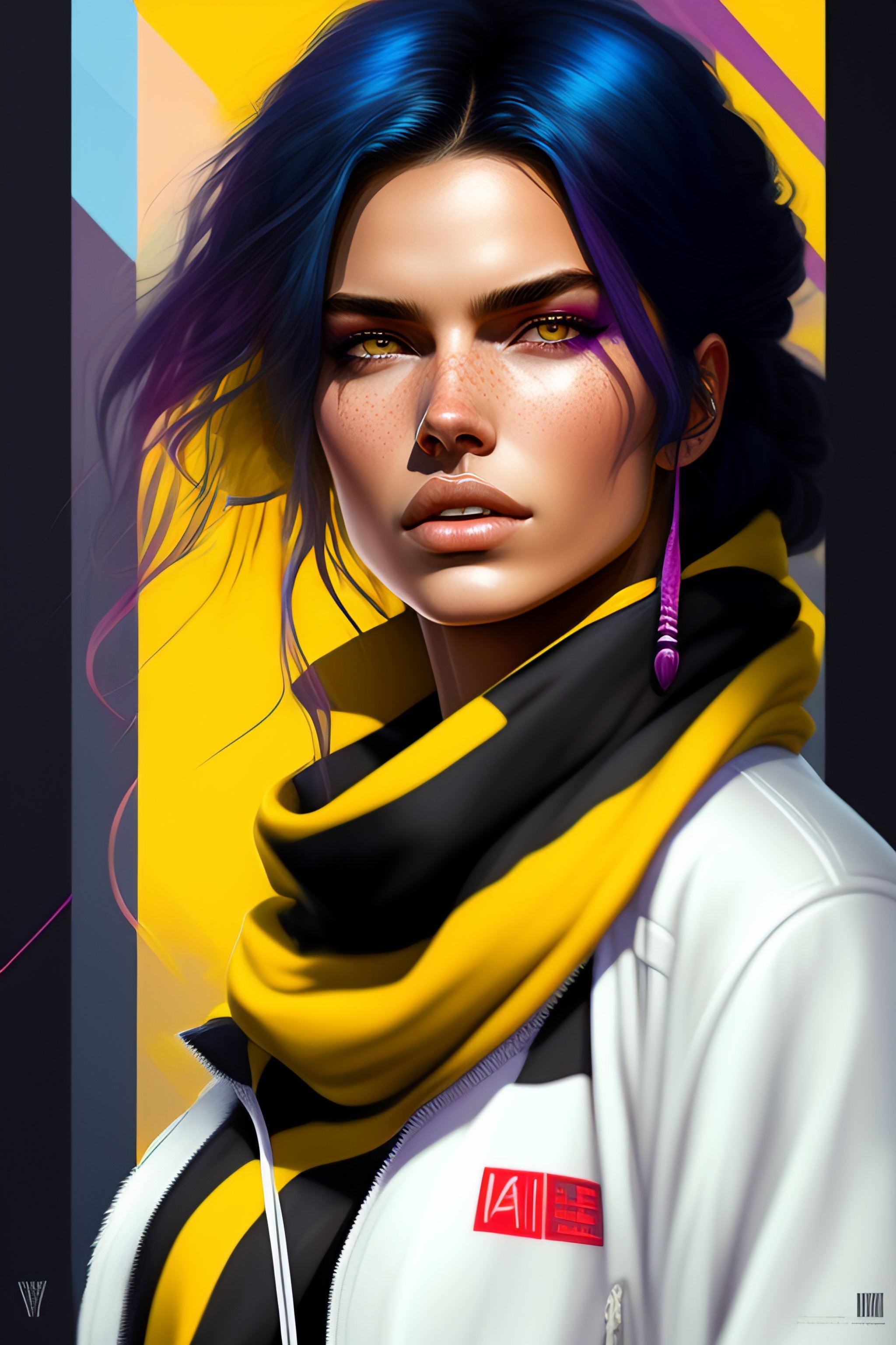 Lexica - Highly detailed portrait of a adriana lima emo punk lady ...