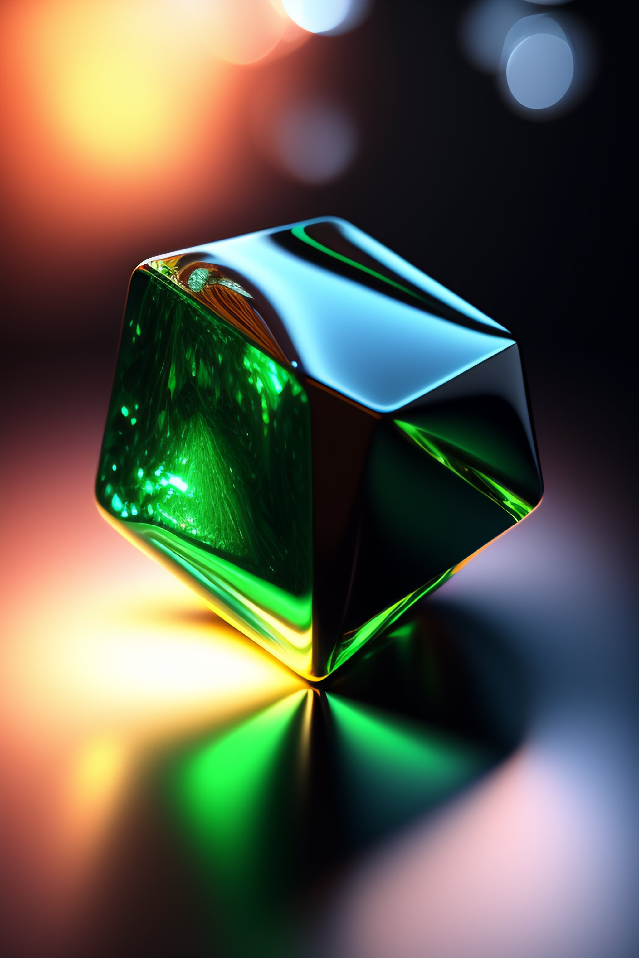 Lexica - A photorealistic render of a metallic crystalline neotribal ...