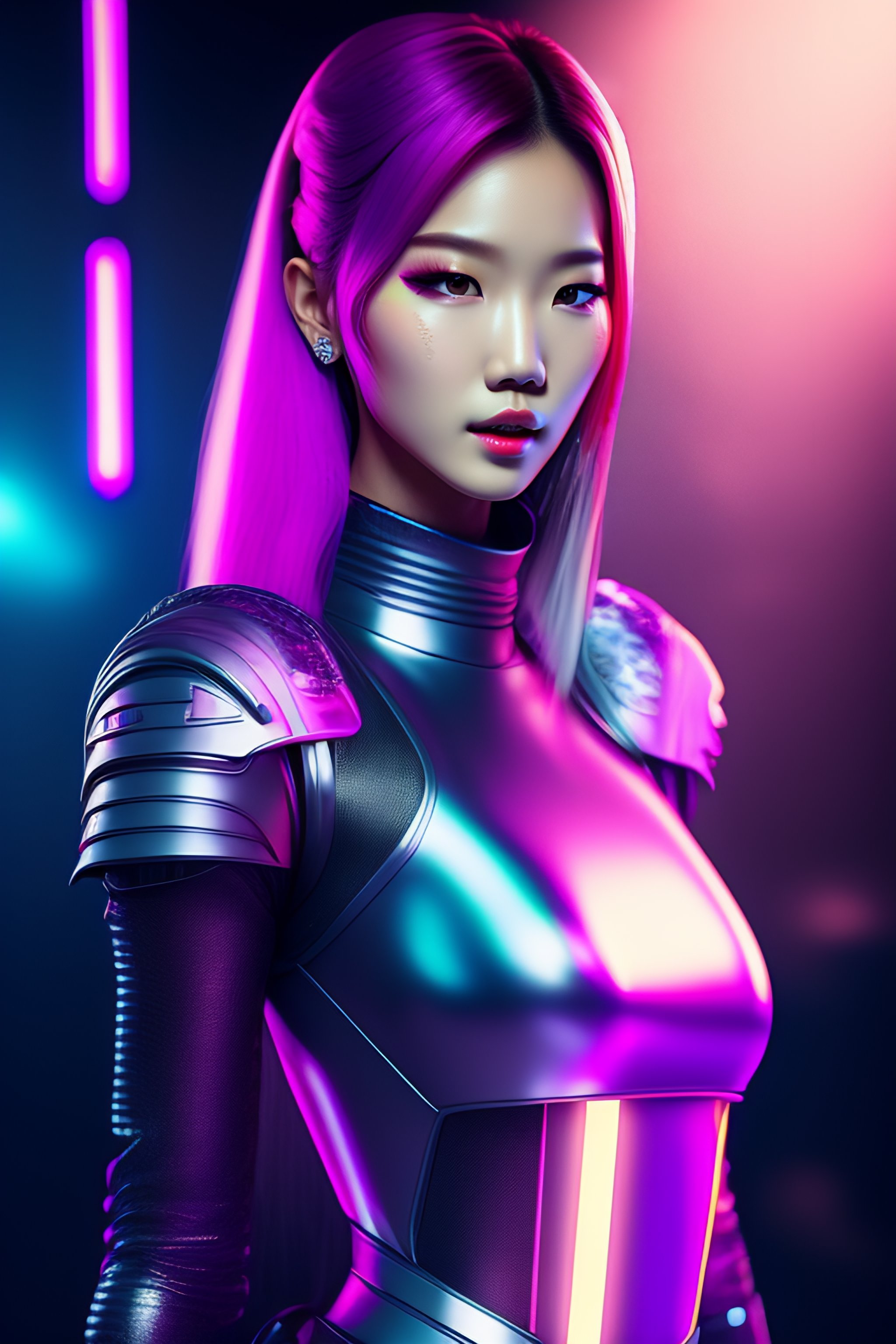 Lexica - Kpop idol Blackpink rose as robot, full body shot, korean ...