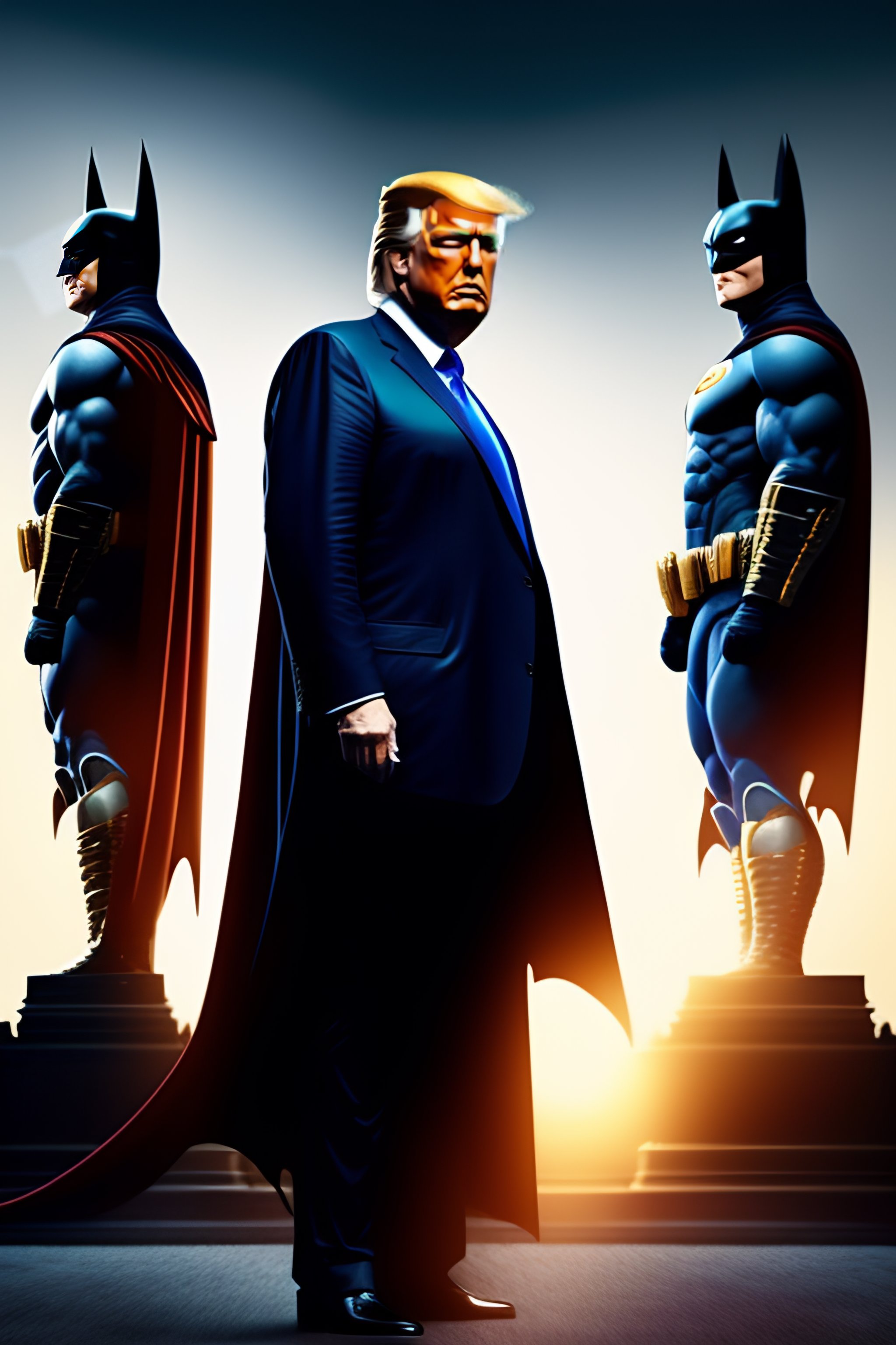 Lexica - Donald trump as bruce wayne with batsuit in batman movie, full ...