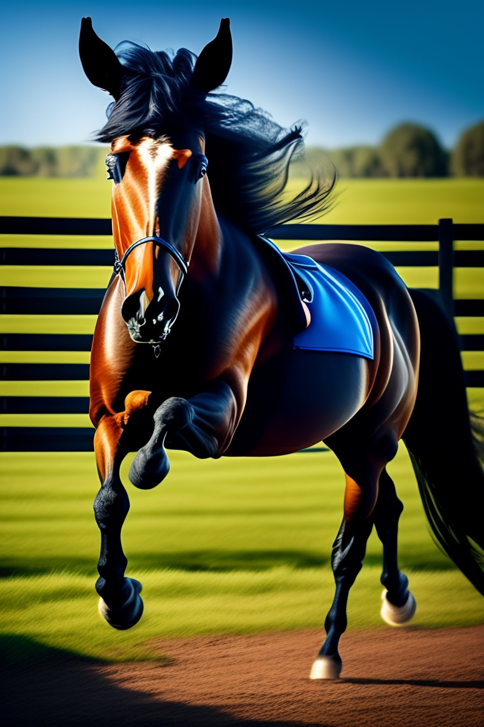 Lexica - Hyper realistic horse jumping high over a fence caught on cctv ...