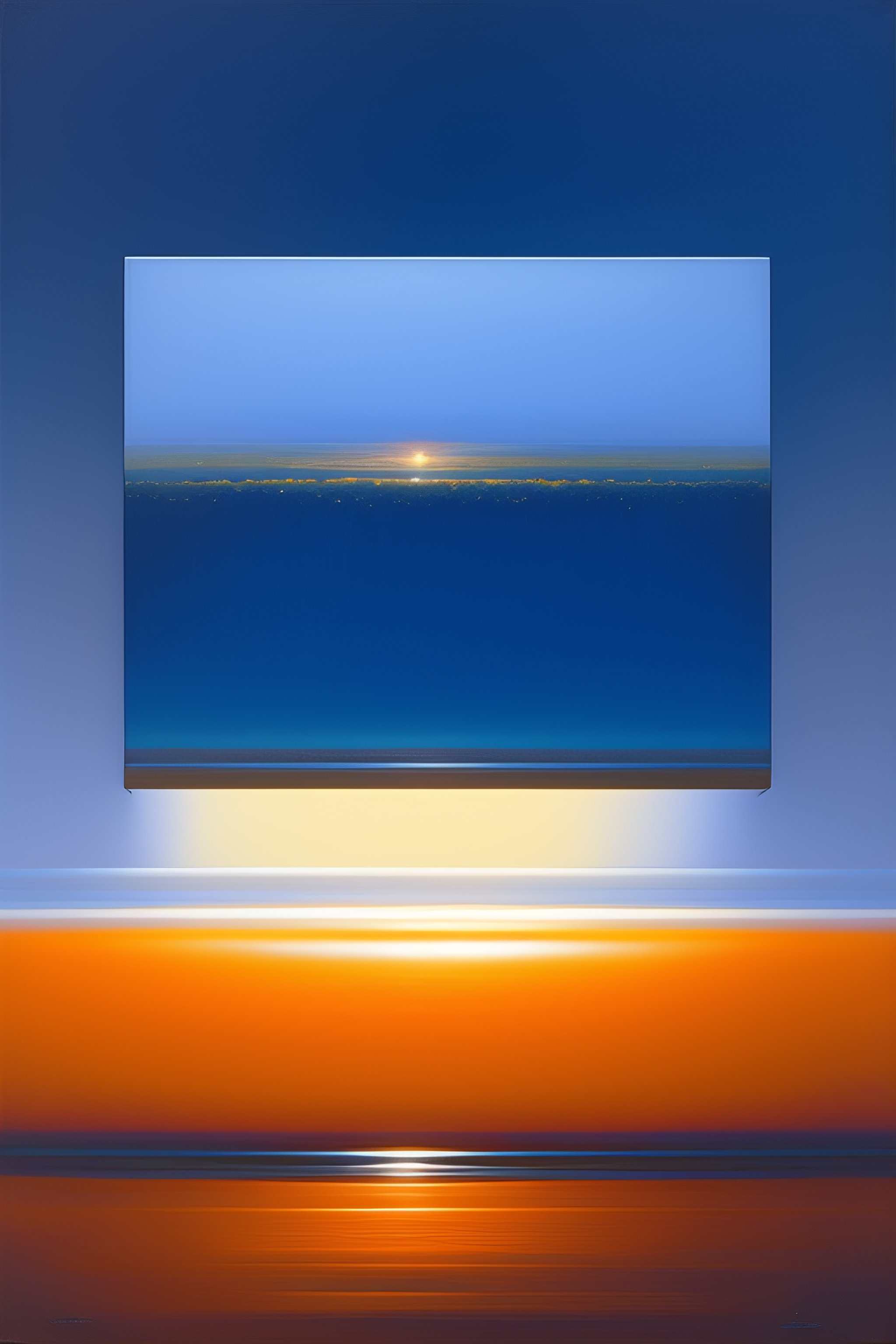 Lexica - A floating rectangle, very bright white light, enlightening ...