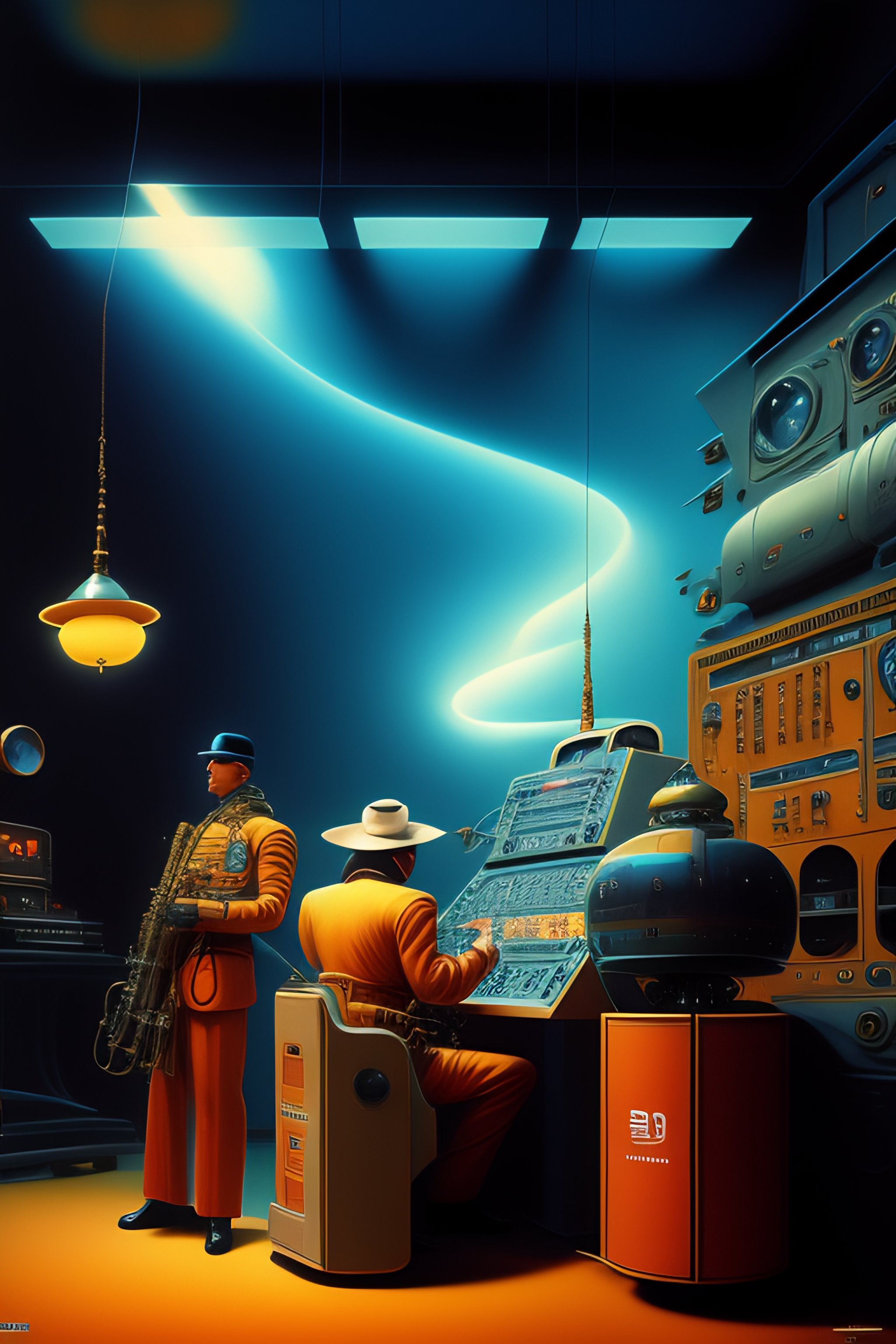 Lexica - A painting of some people in a room, by David B. Mattingly ...