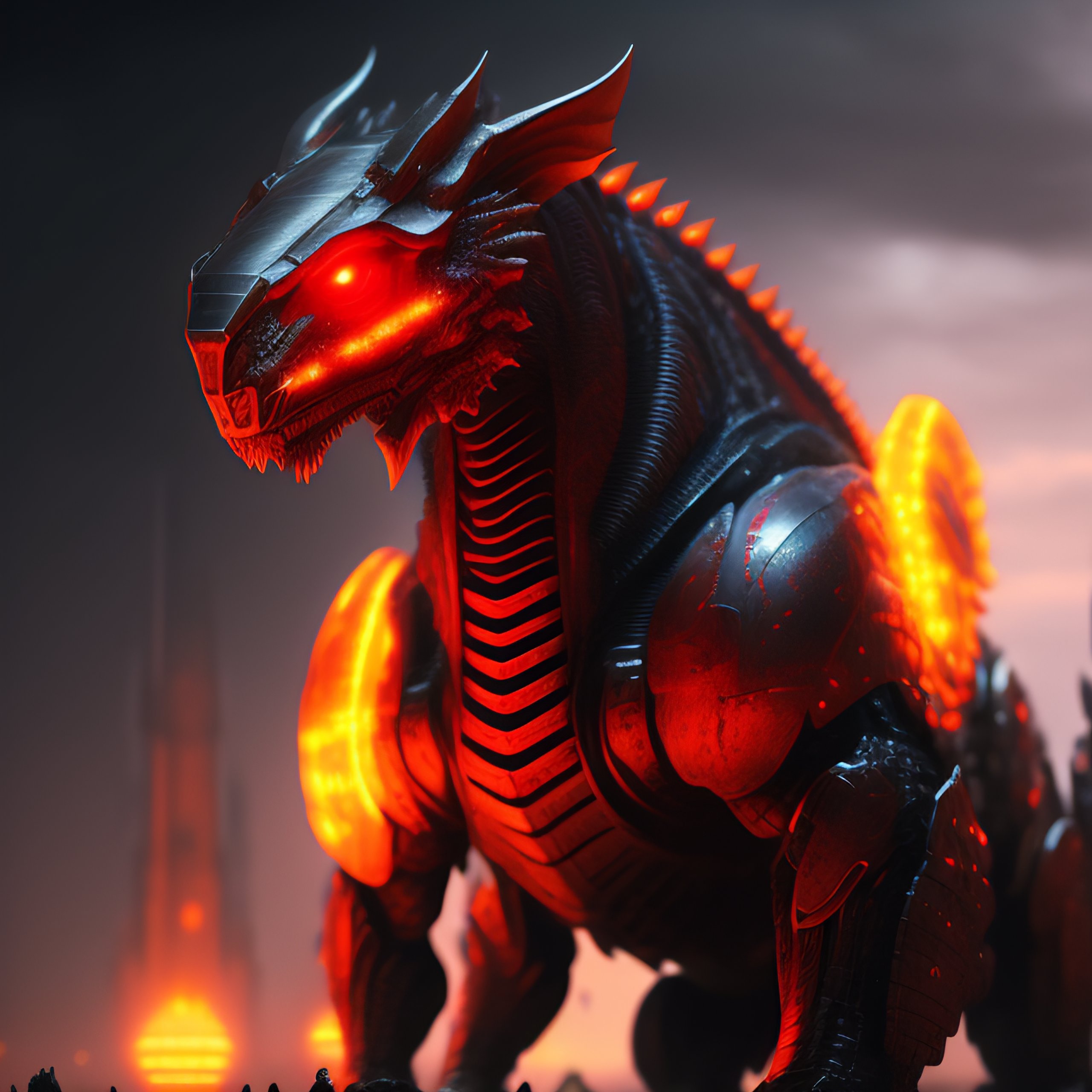 Lexica - A biomechanical cyborg dragon from planet of the apes, with ...