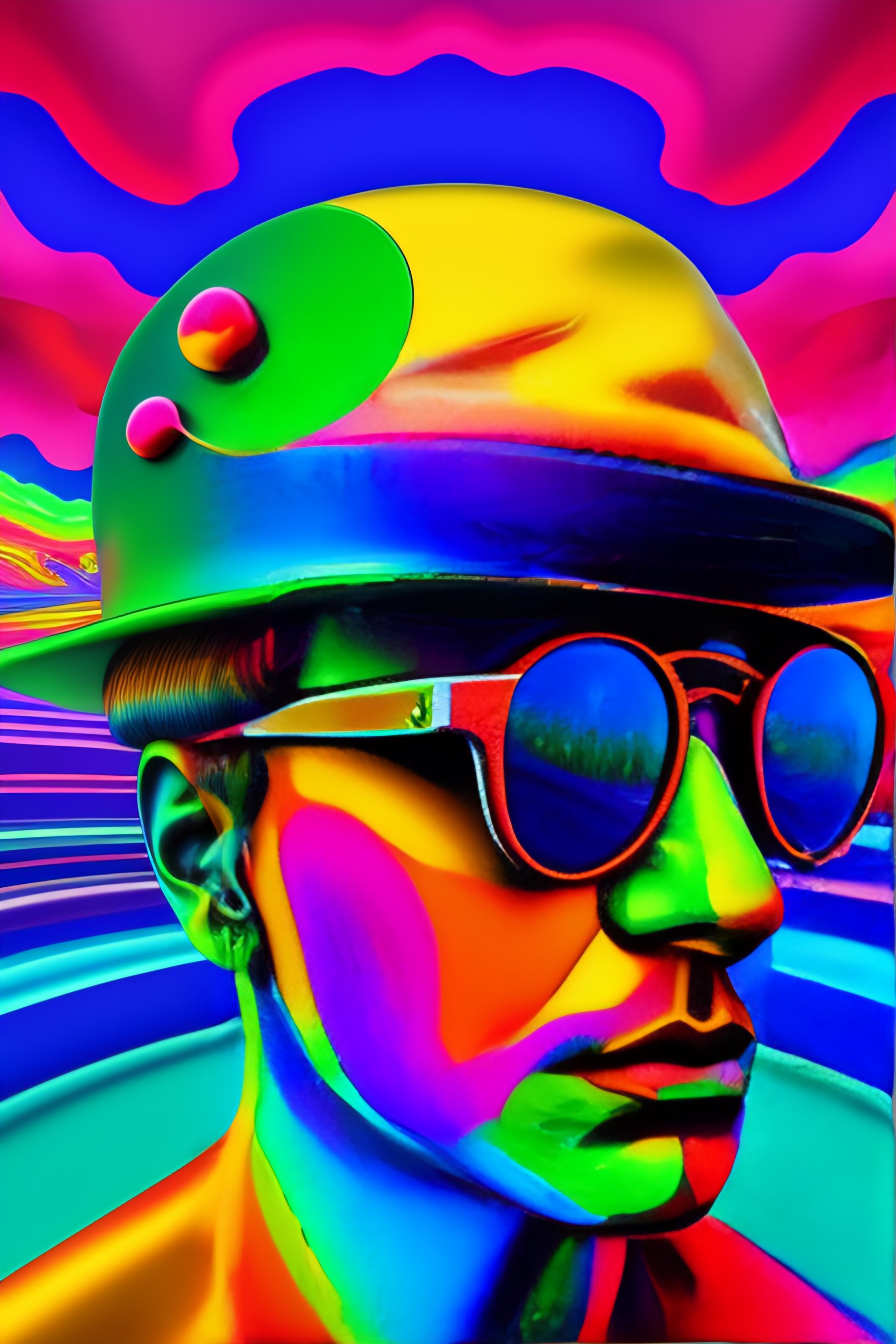 Lexica - LSD Cartoon sketch Man on Acid metling efects,4D vision,trippy ...