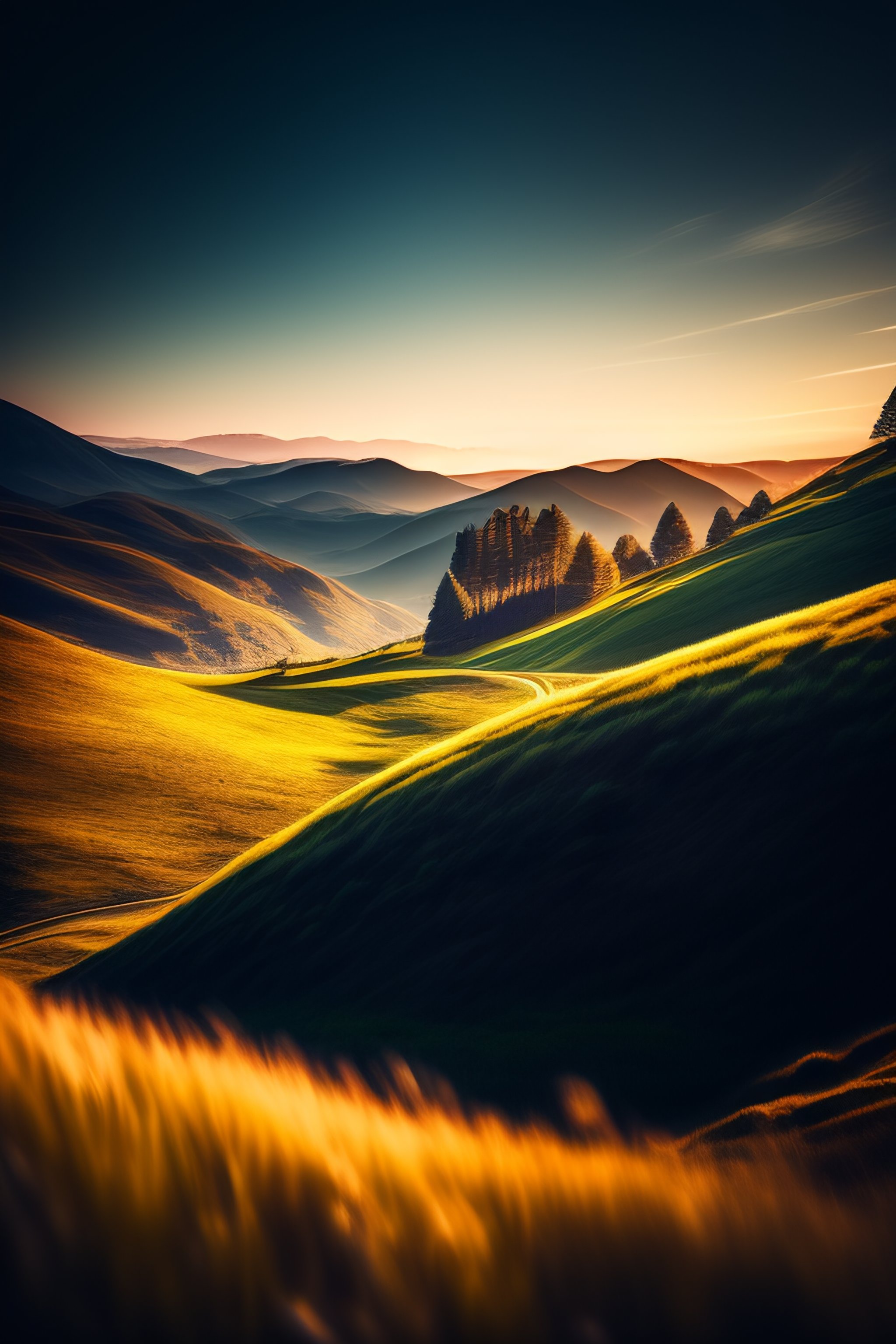 Lexica - Dark, grassy hills, cinematic composition, dramatic pose ...