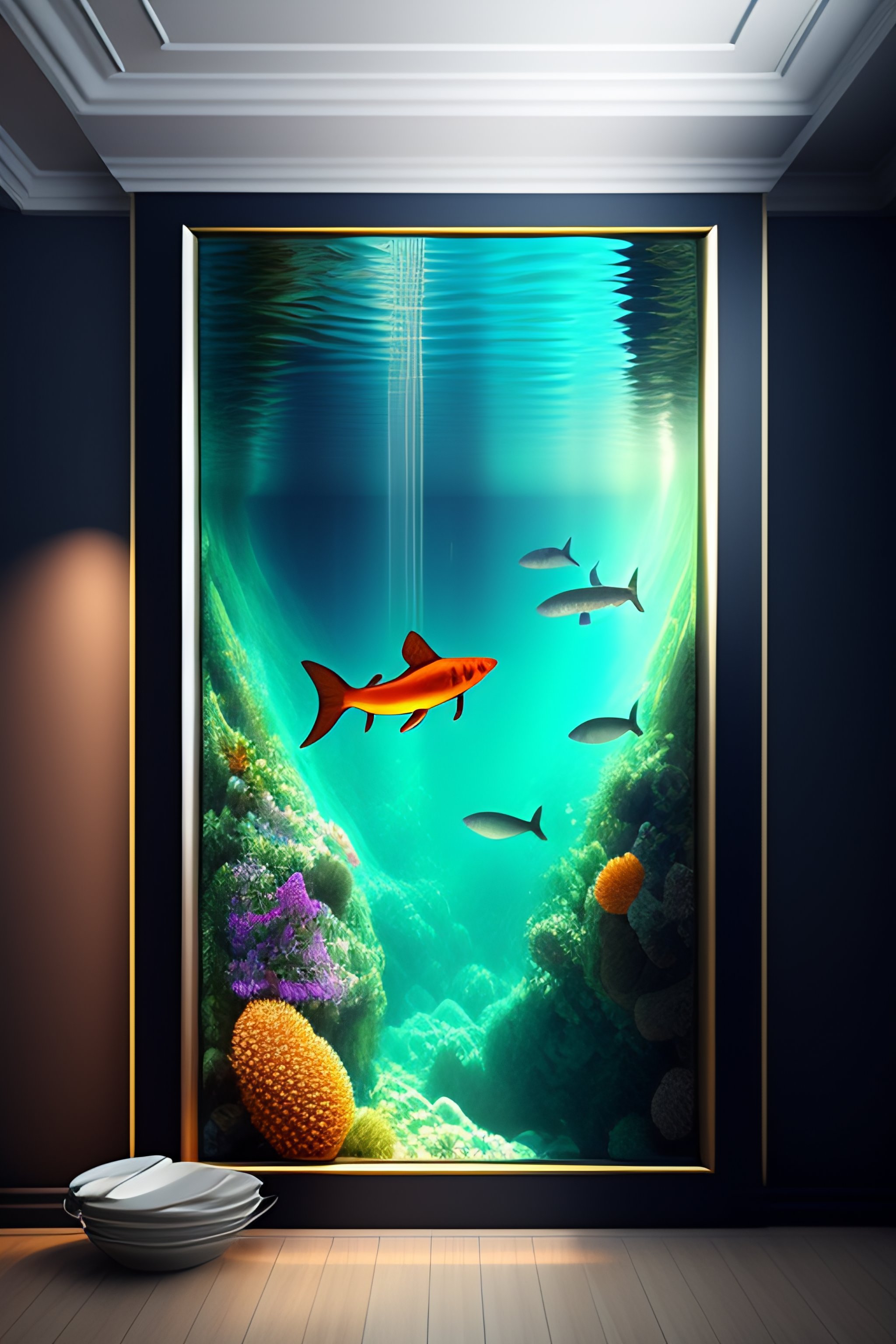 Lexica - Surreal art aquarium, realistic render
