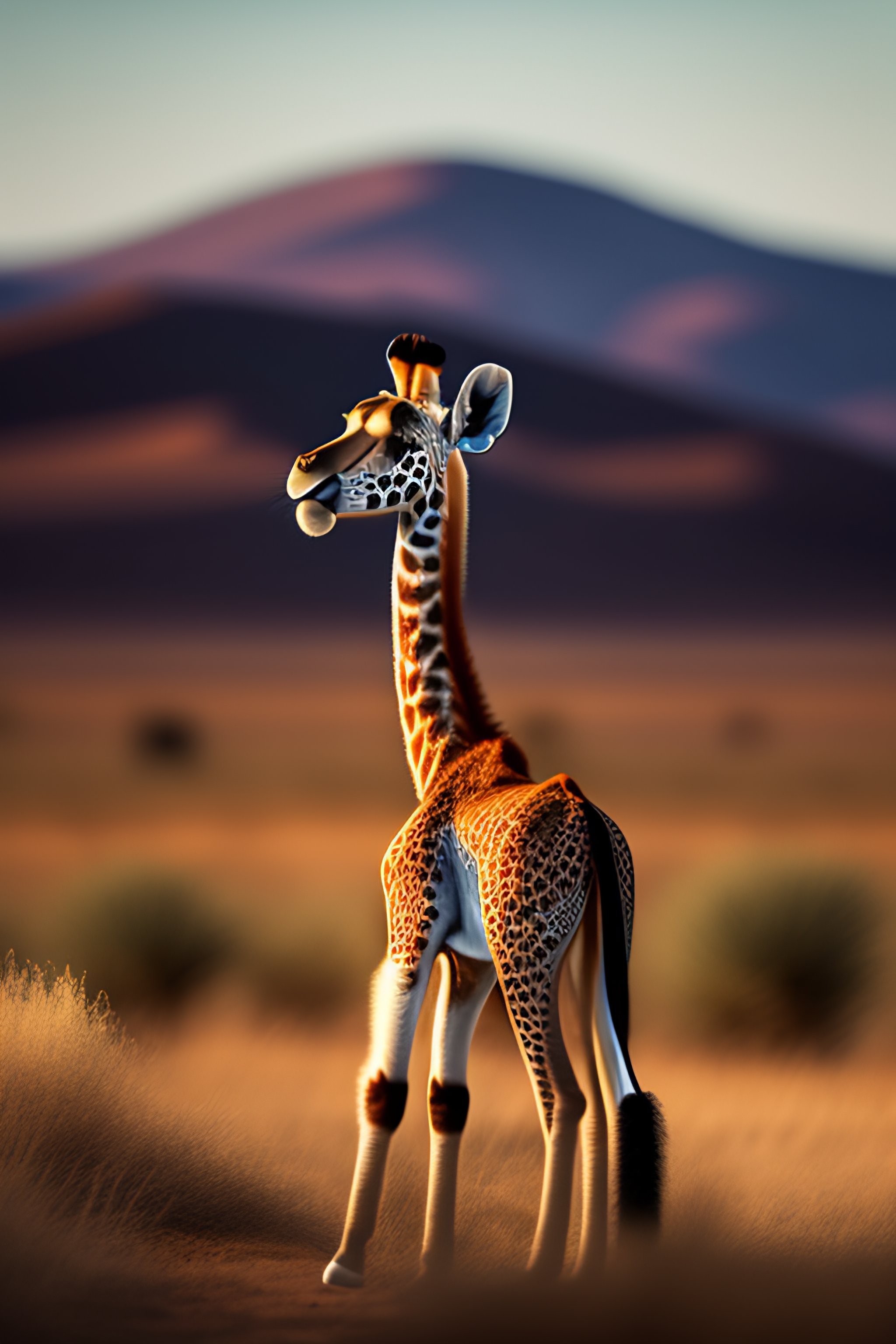 Lexica - Puppy on a jiraffe