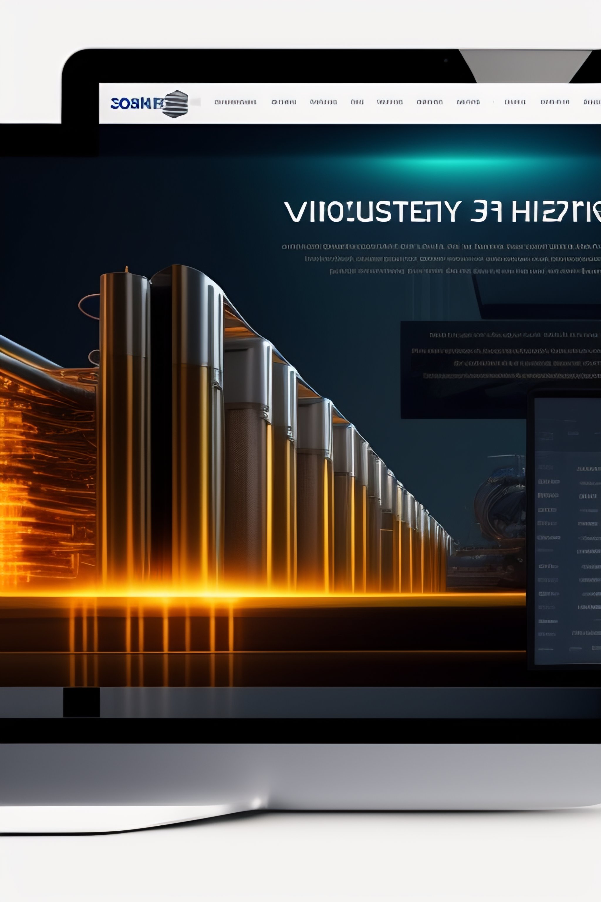 Lexica - Cybersecurity website header showing a virtual engine and 6 ...
