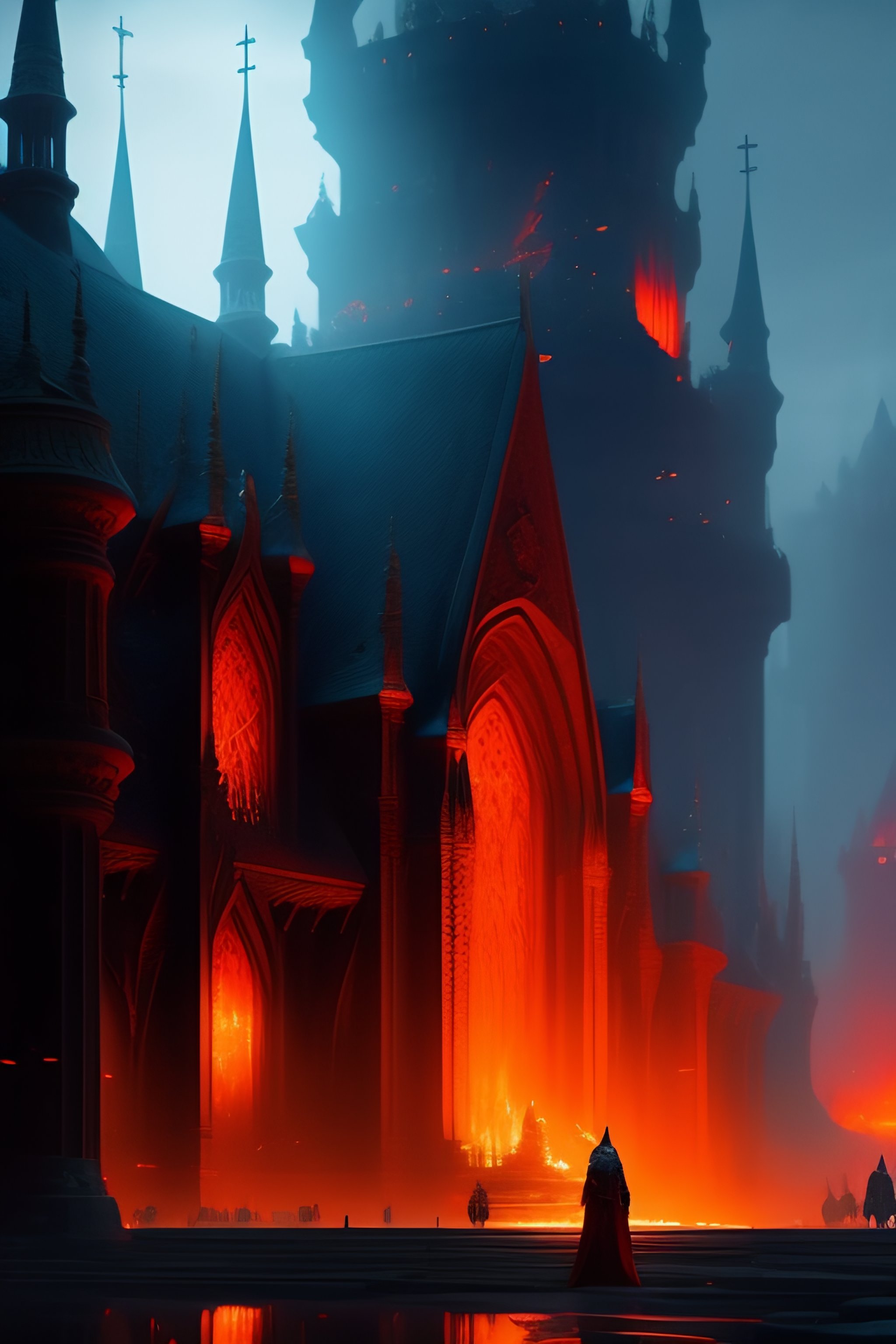 Lexica - Epic battlefield. medieval. epic fantasy cathedral castle ...