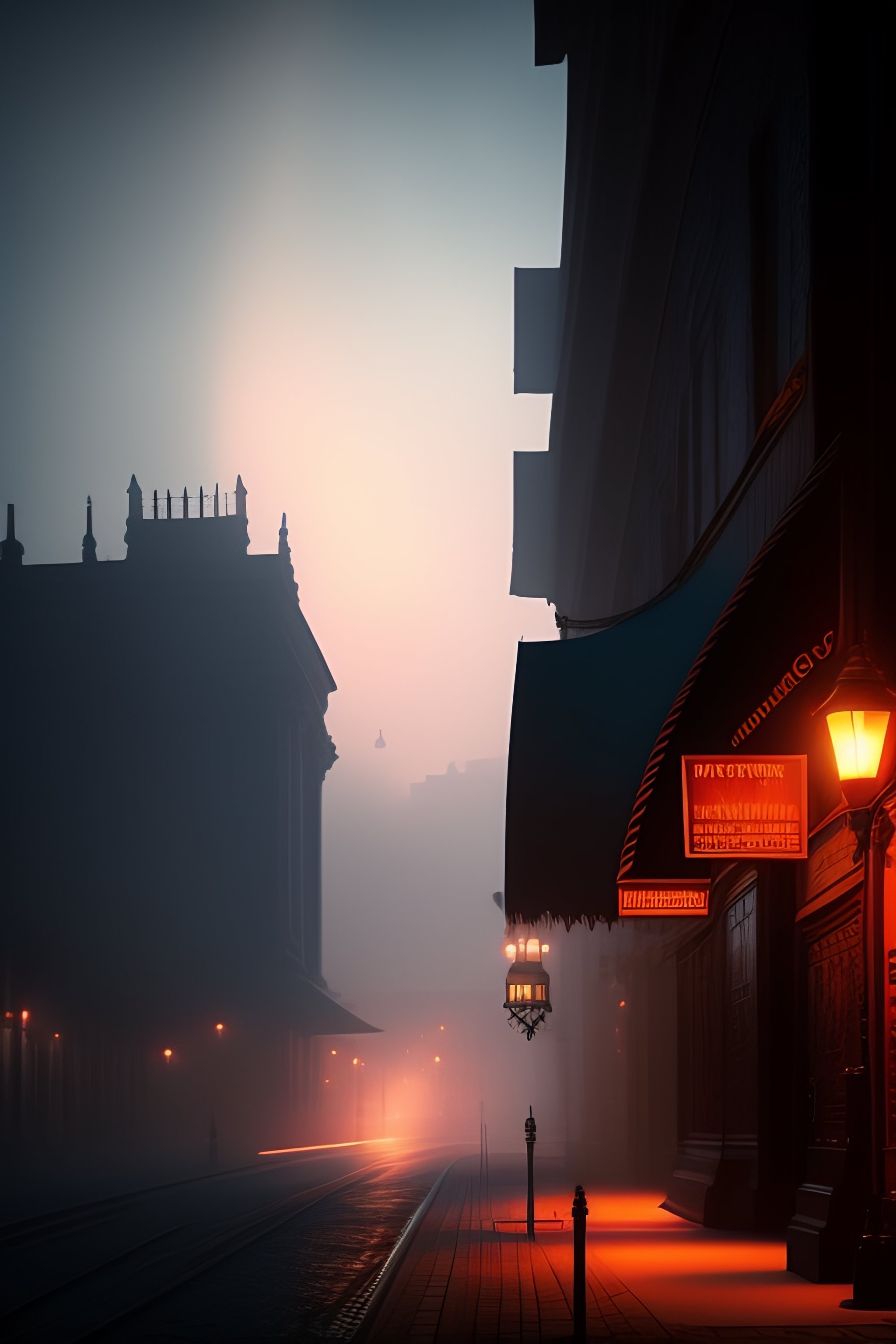 Lexica - Volumetric lighting, epic, hazy lights, jack the ripper ...