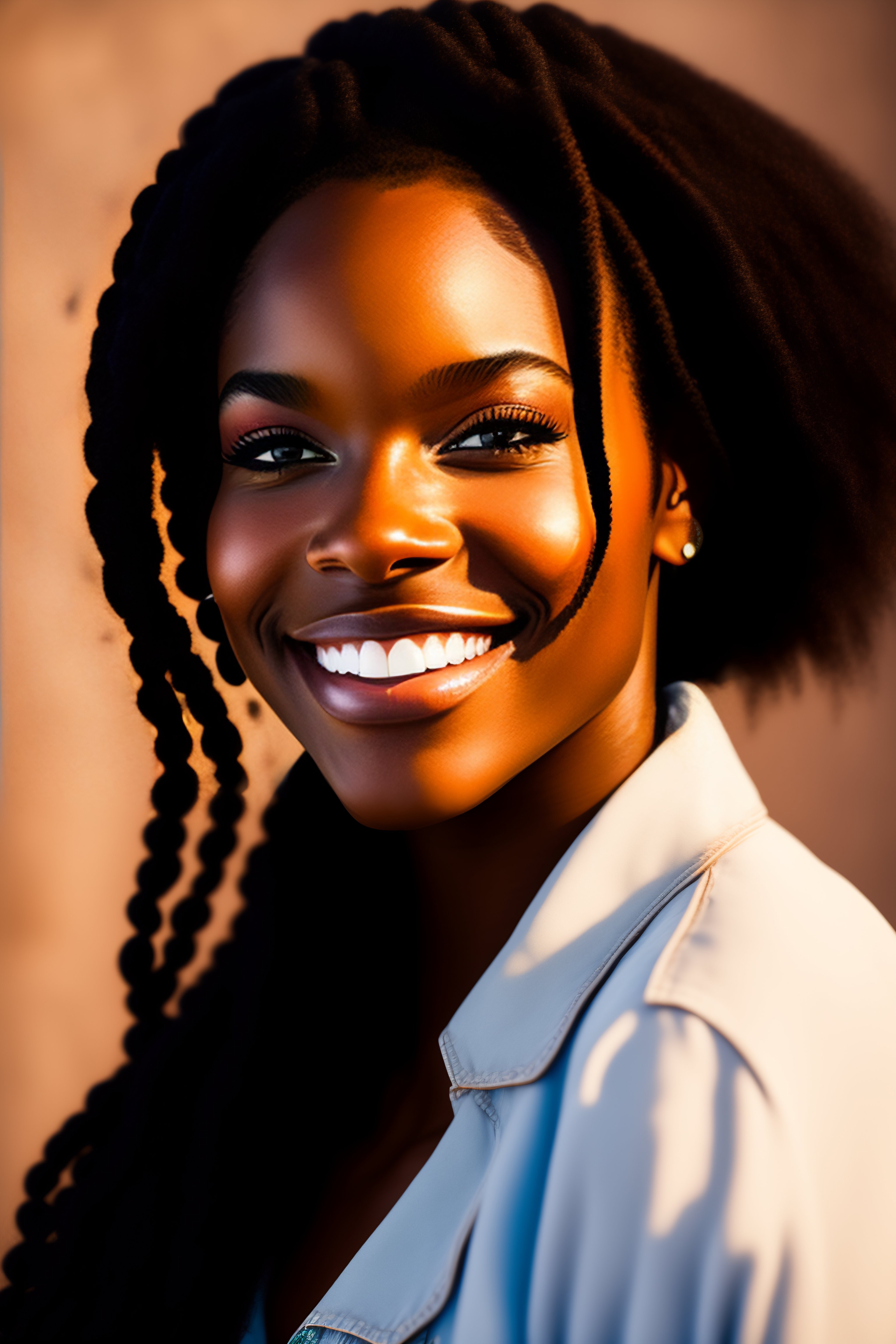 Lexica - Portrait of a uniquely pretty 20 year old black girl ...