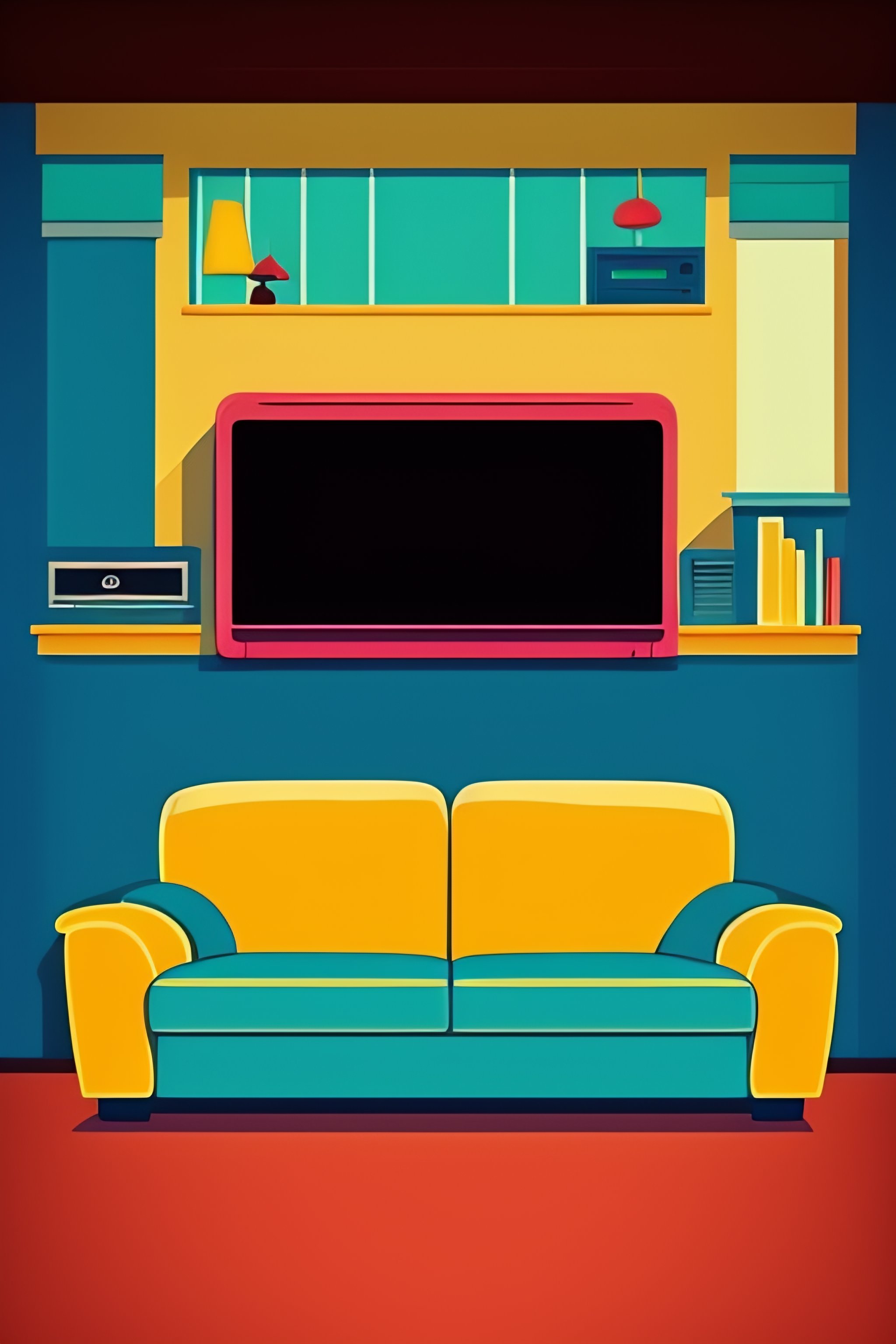 Lexica - 2d cartoon background in the style of south park of a family ...