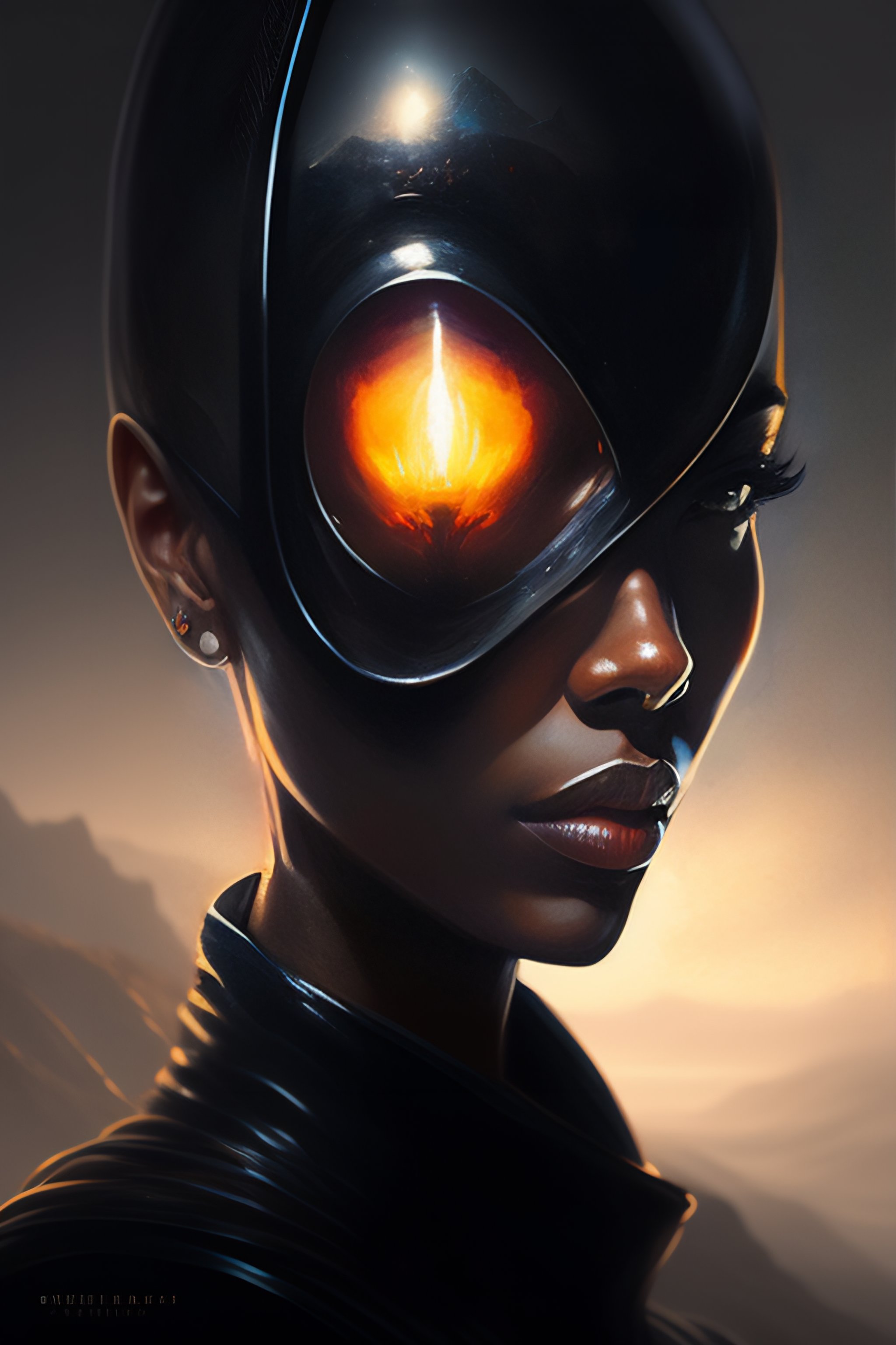 Lexica - Realist picture centered face portrait evil big eyed skull ...