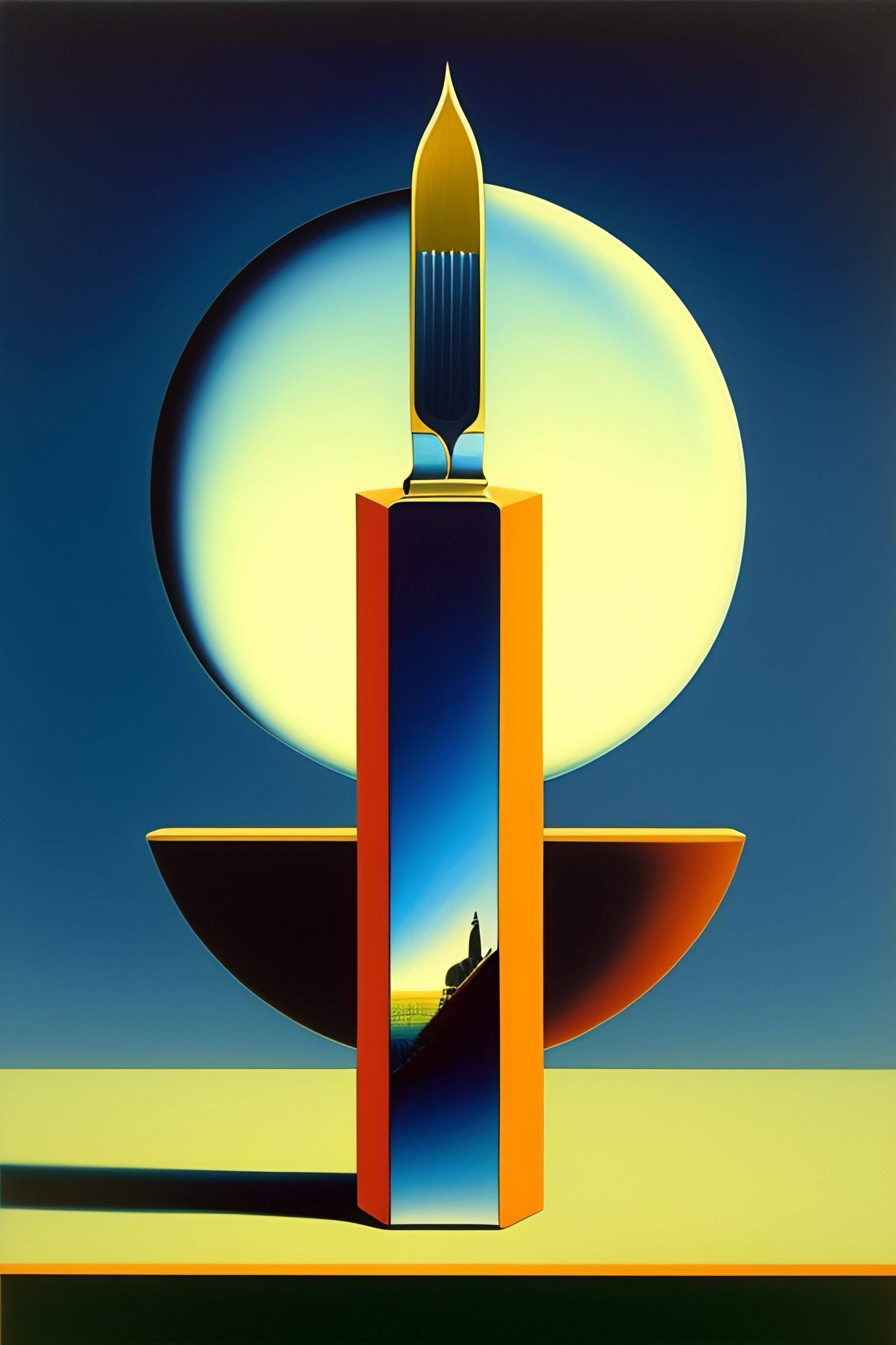 Lexica - Kid of swords, painted by Rene Magritte