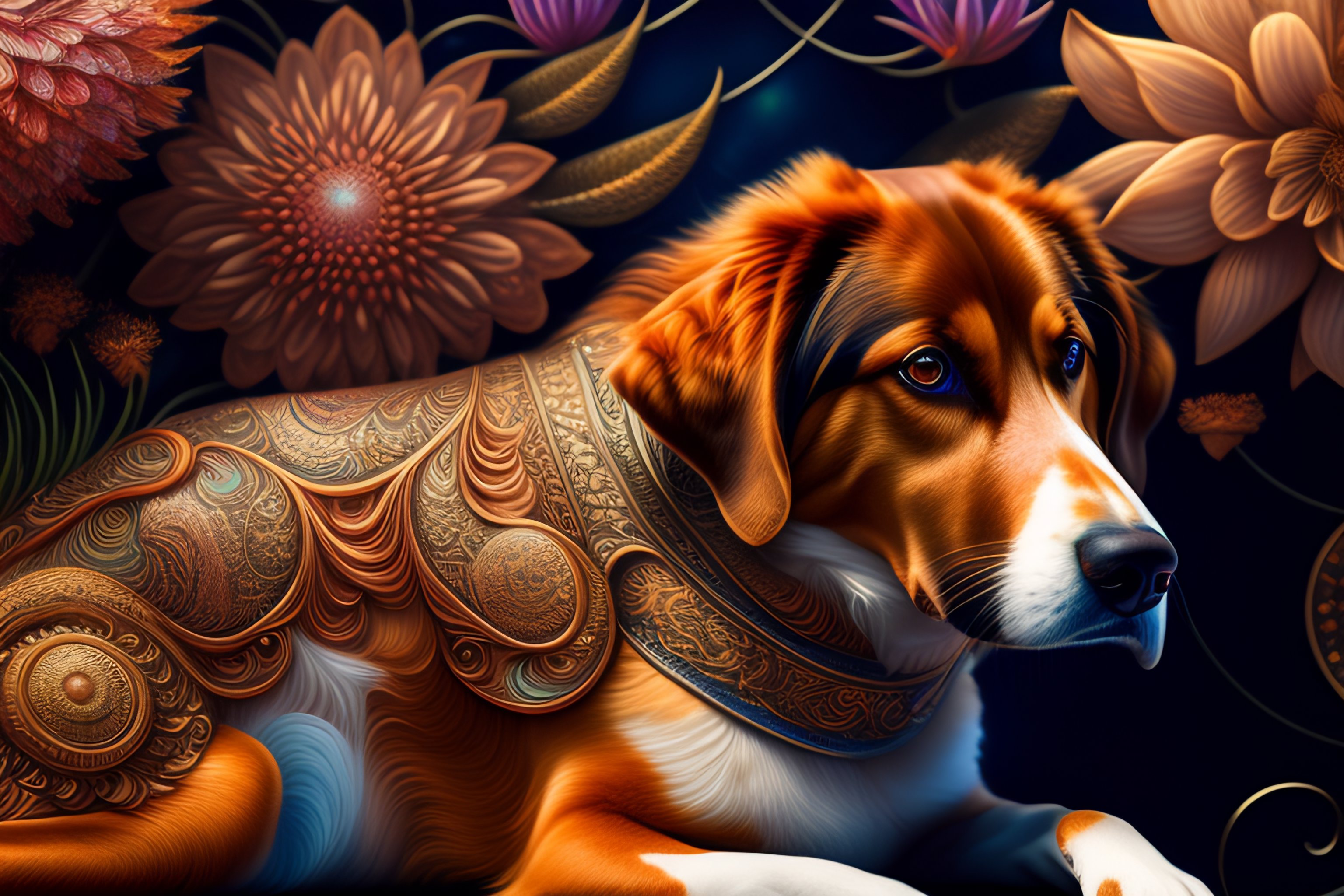 Lexica - An ultra hd detailed painting of dog chilling out by Android ...
