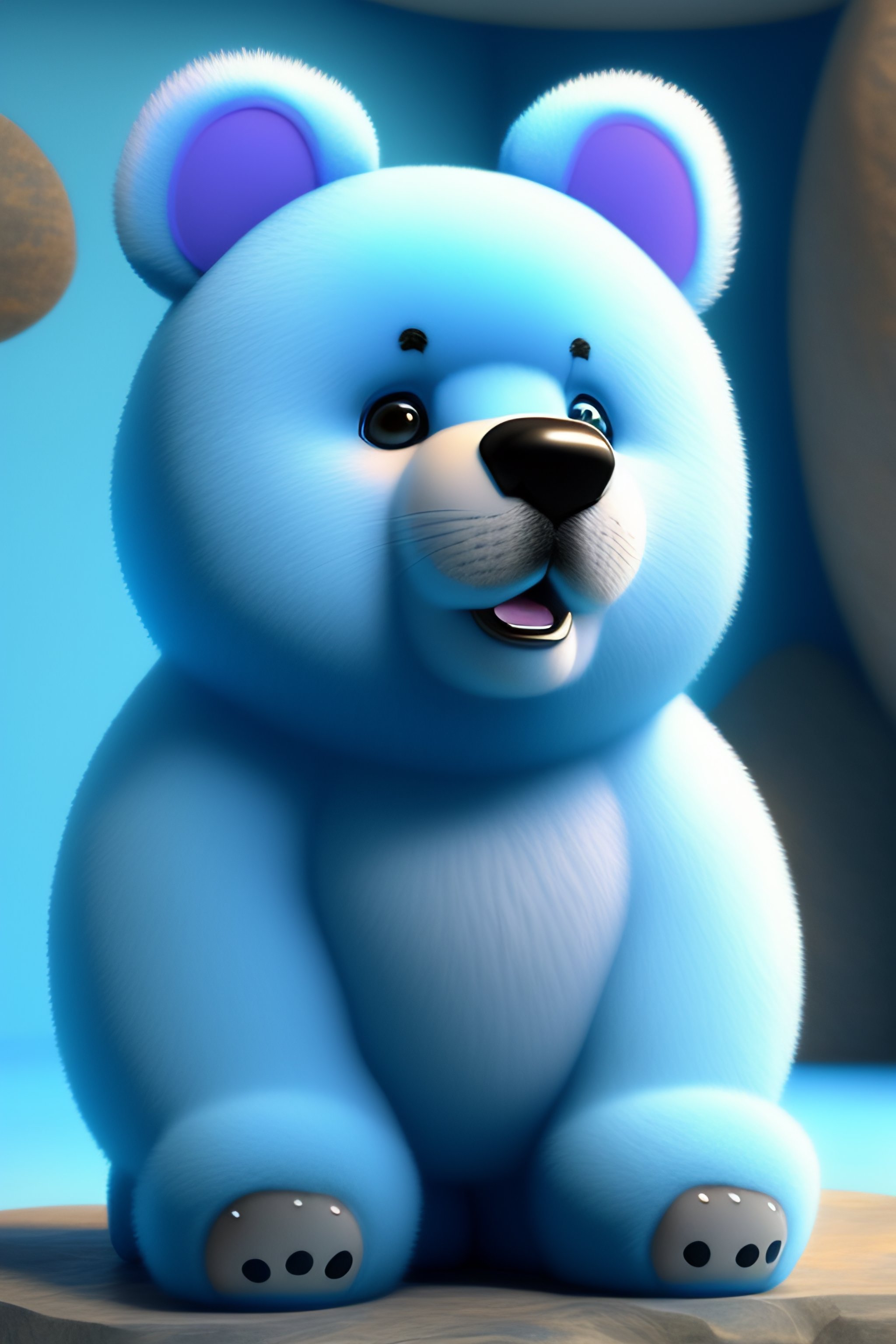 Lexica - Barnoo is a small, loveable, furry blue bear with a round face and big, round ears. His ...