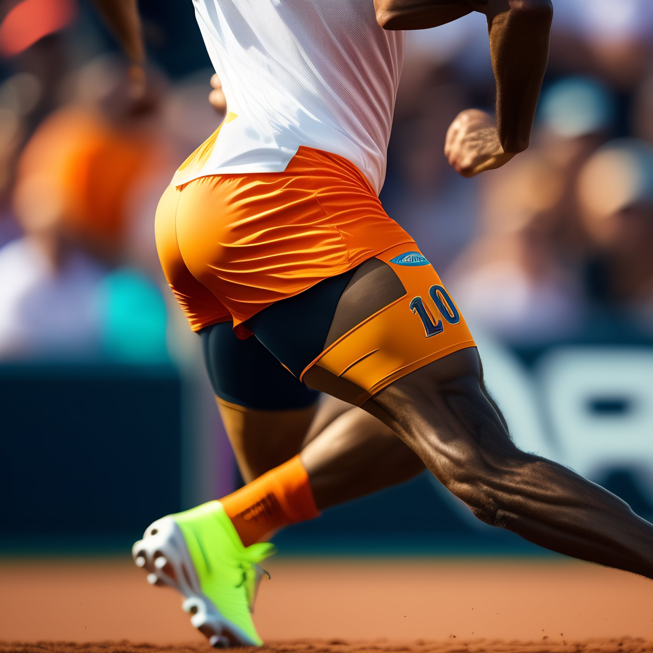 Lexica - Athletic tan man running seen from the side