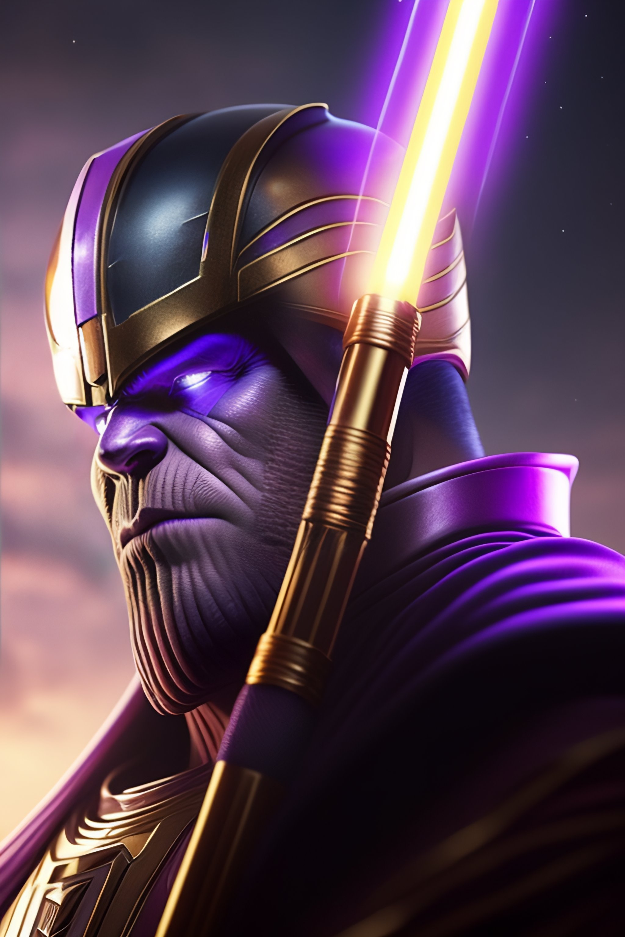 Lexica - Thanos witha light saber from star wars