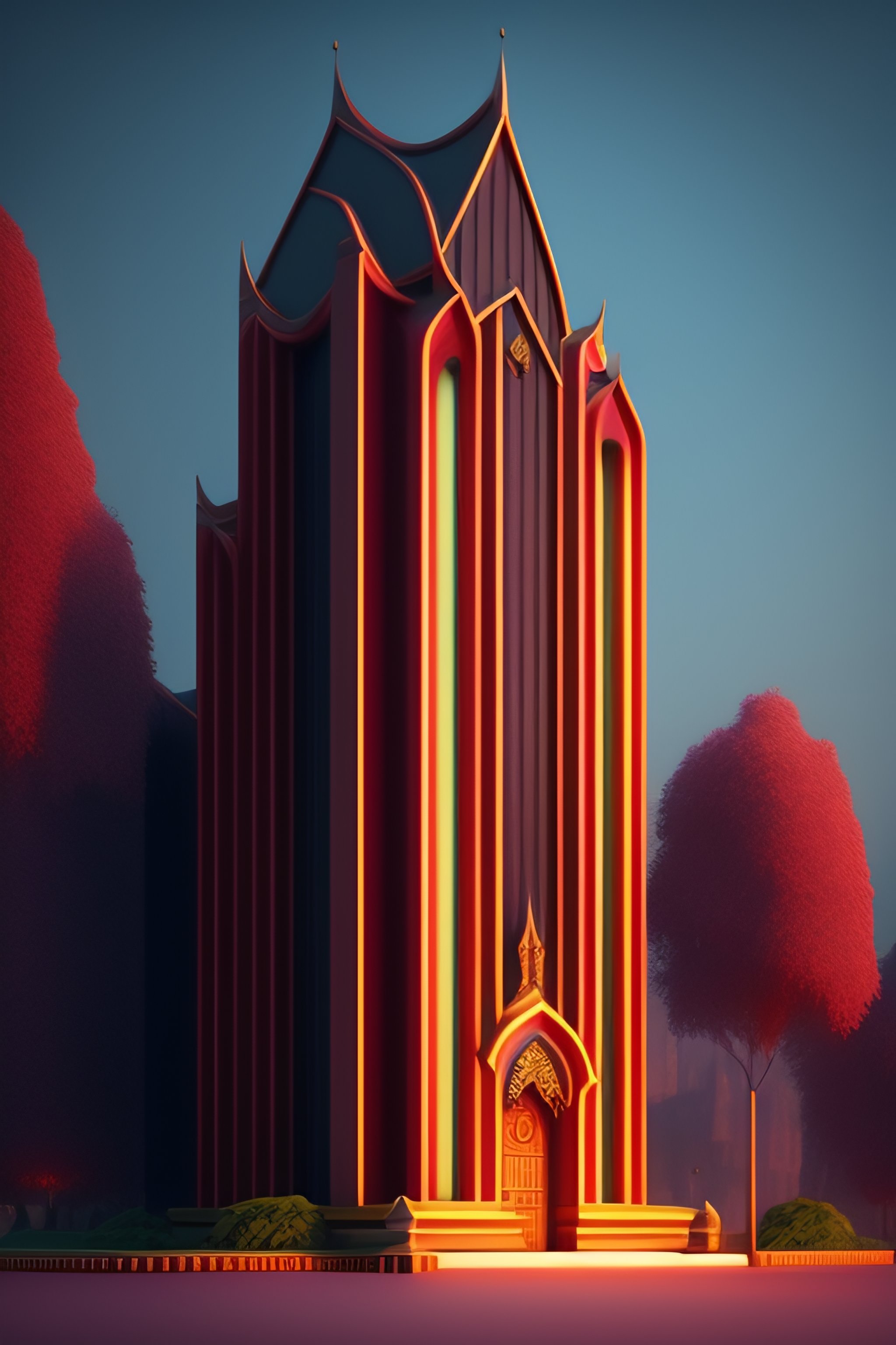 Lexica - Isometric 3 d ((dracula)) building, smoth 3 d illustration ...