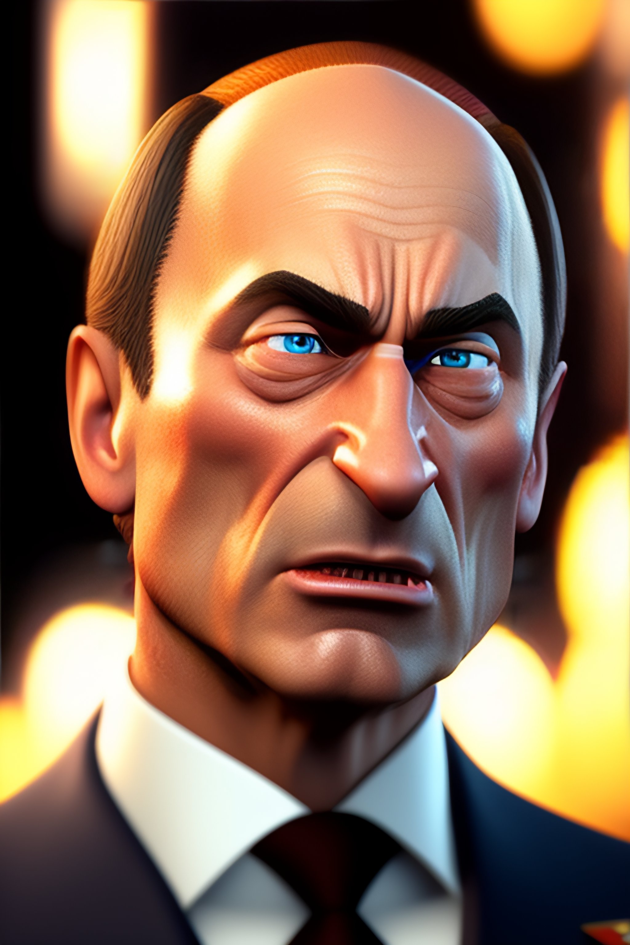 Lexica - Vladimir Putin cute angry caricature as a pixar disney ...