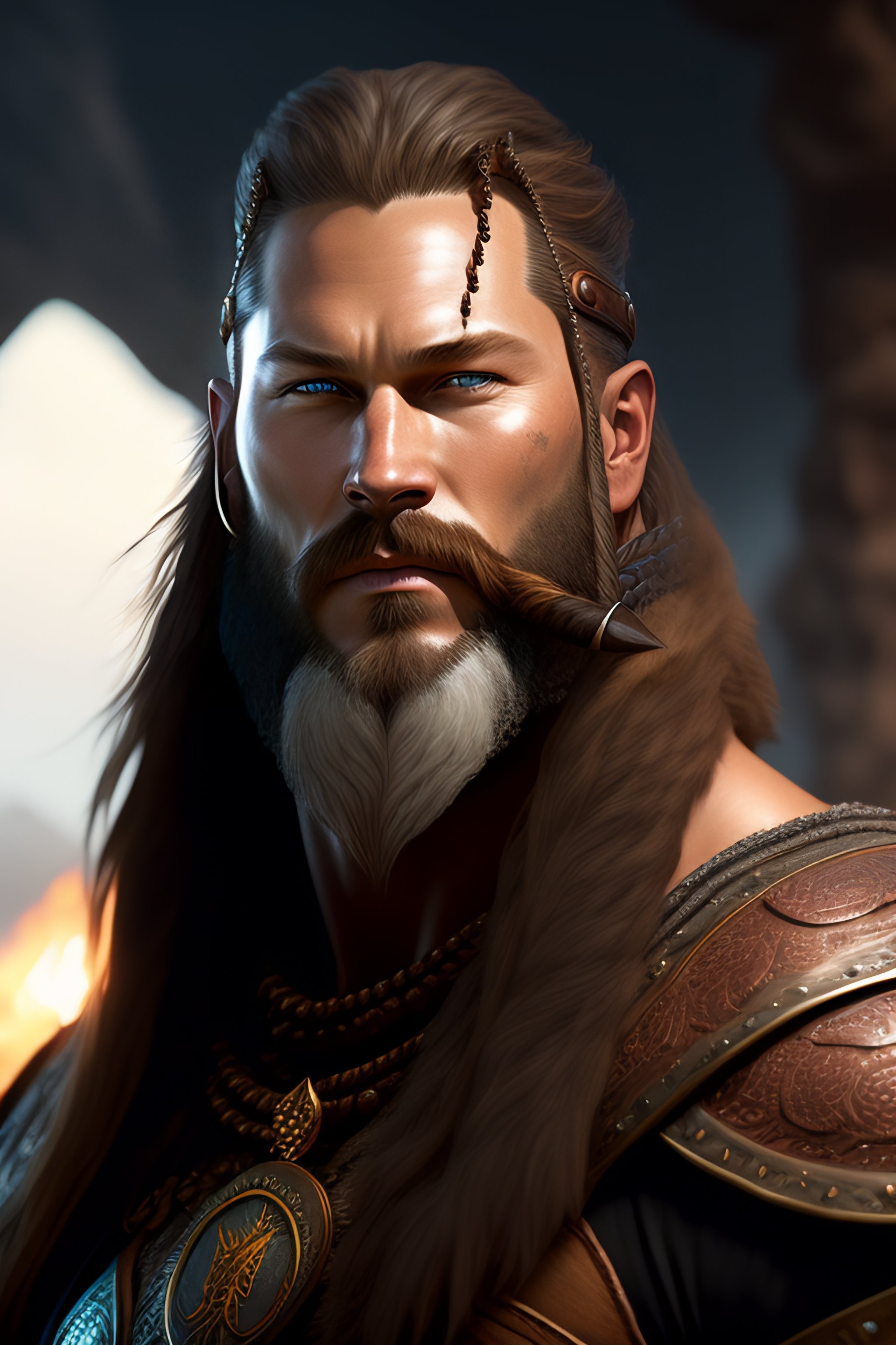 Lexica - Highly detailed portrait of travis fimmel as old Barbarian ...