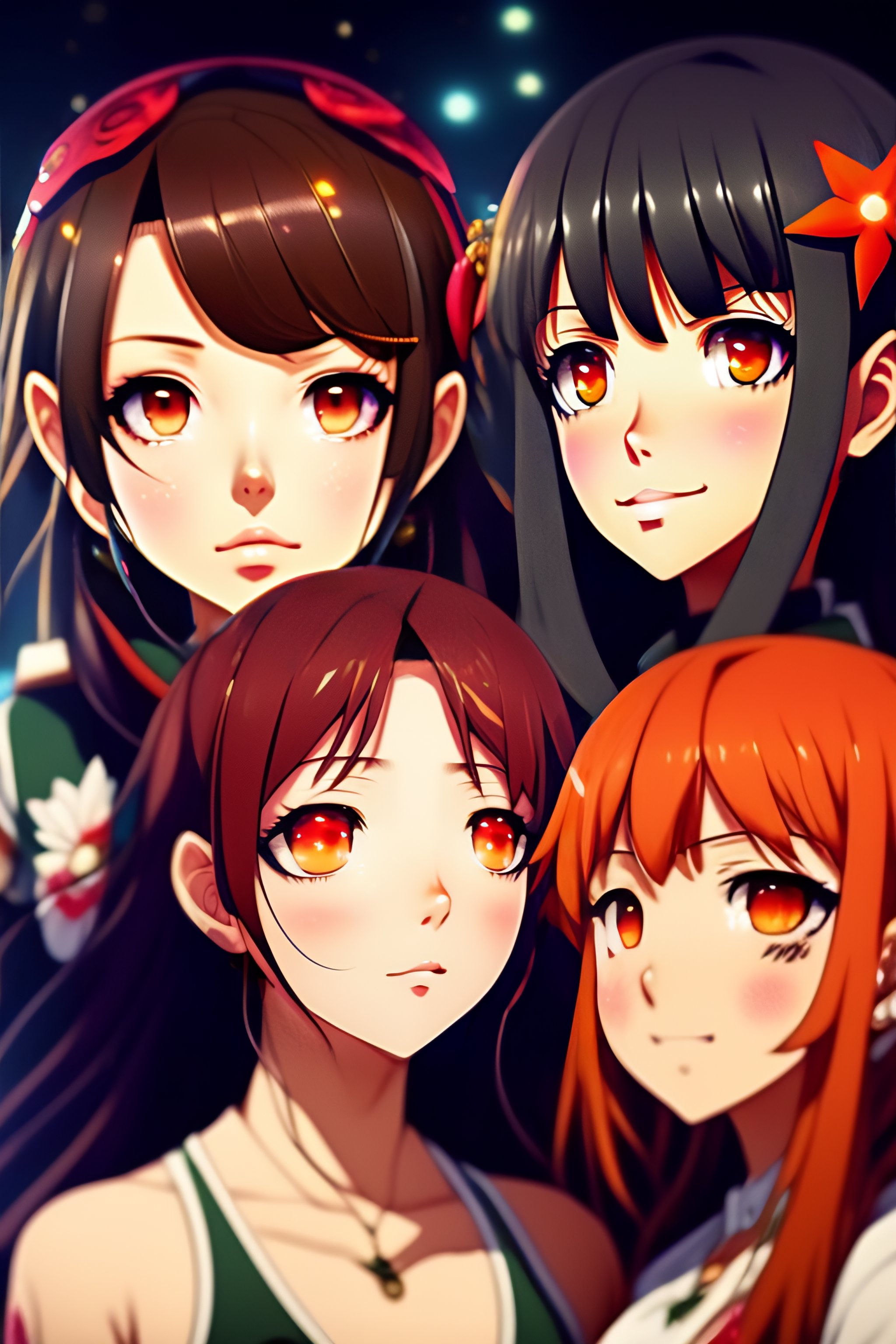 Lexica - Girls anime with chilli pepper eyes