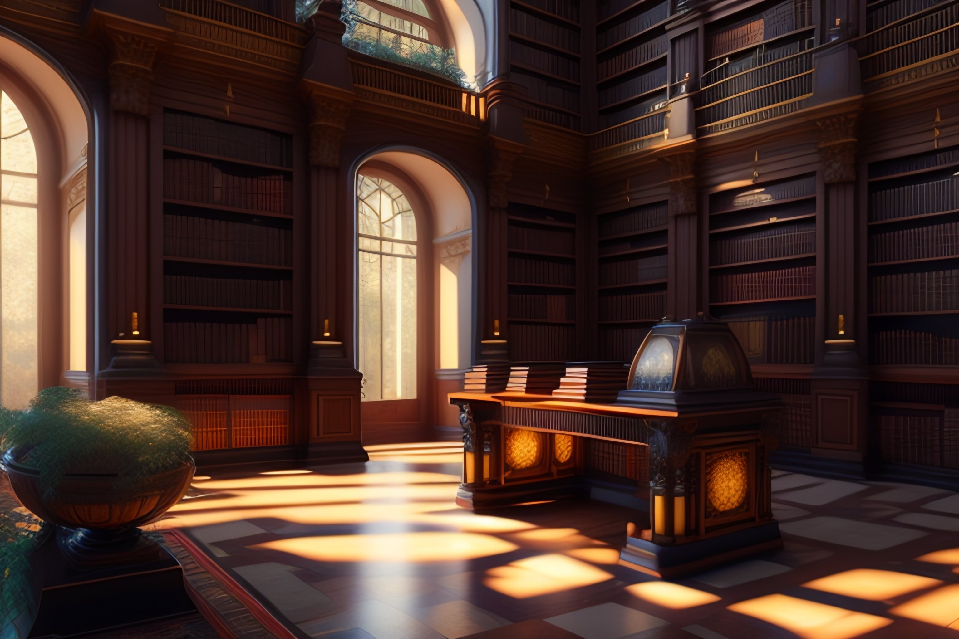 Lexica - Victorian library interior, ferdinand knab, lois van baarle ...