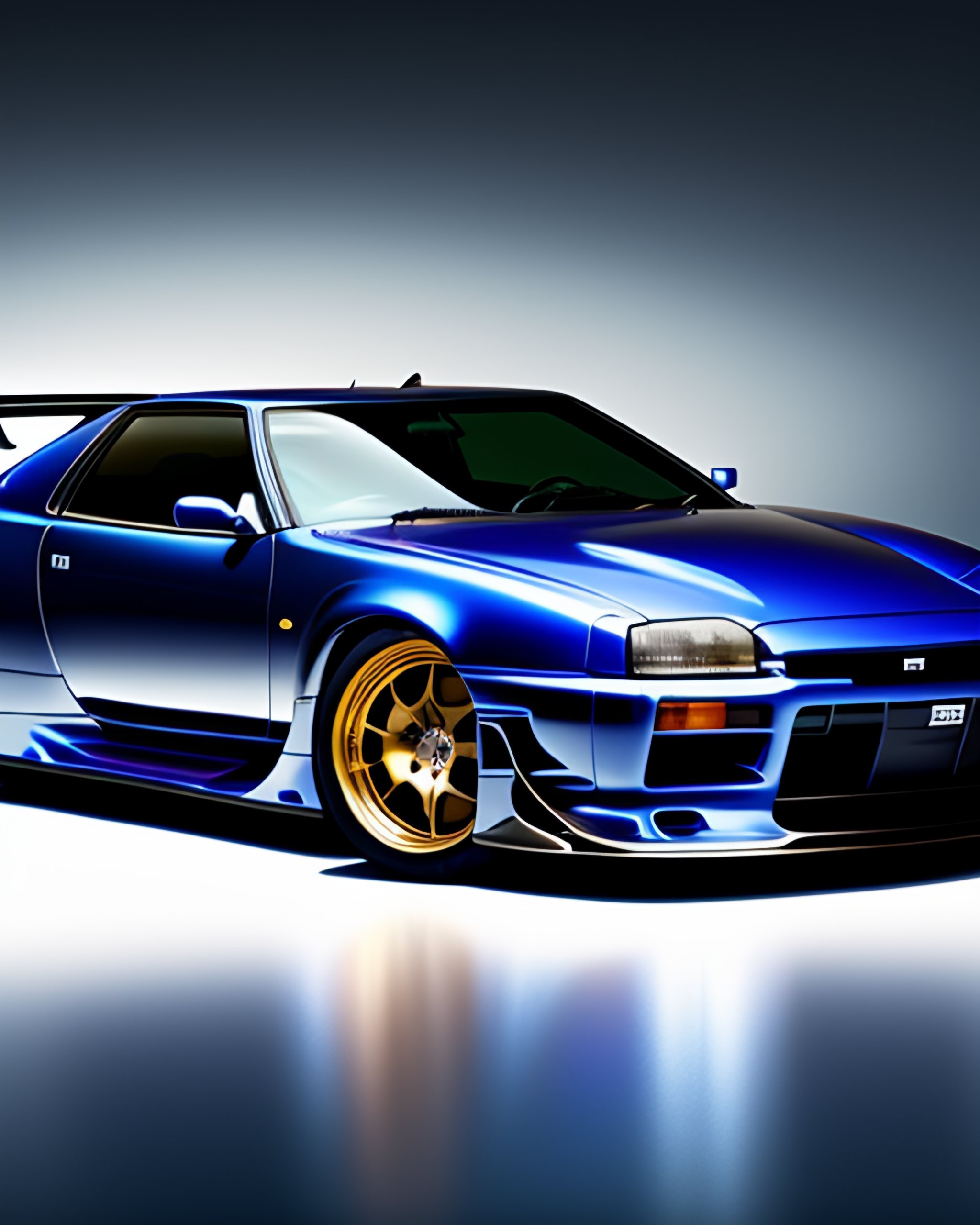 Lexica - Highly Detailed Digital art illustration of a Nissan Skyline ...