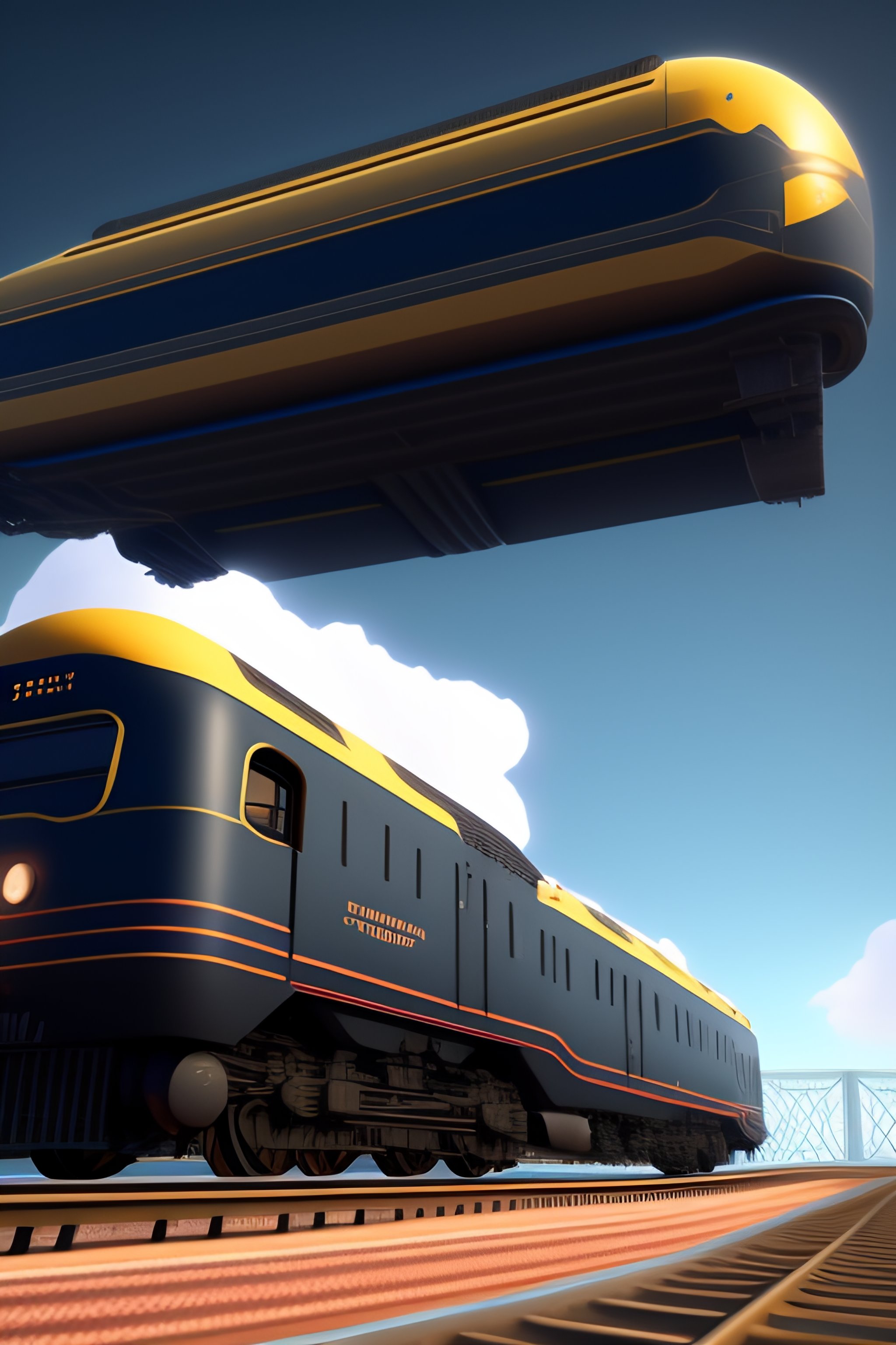Lexica - Train in the sky, unreal engine.