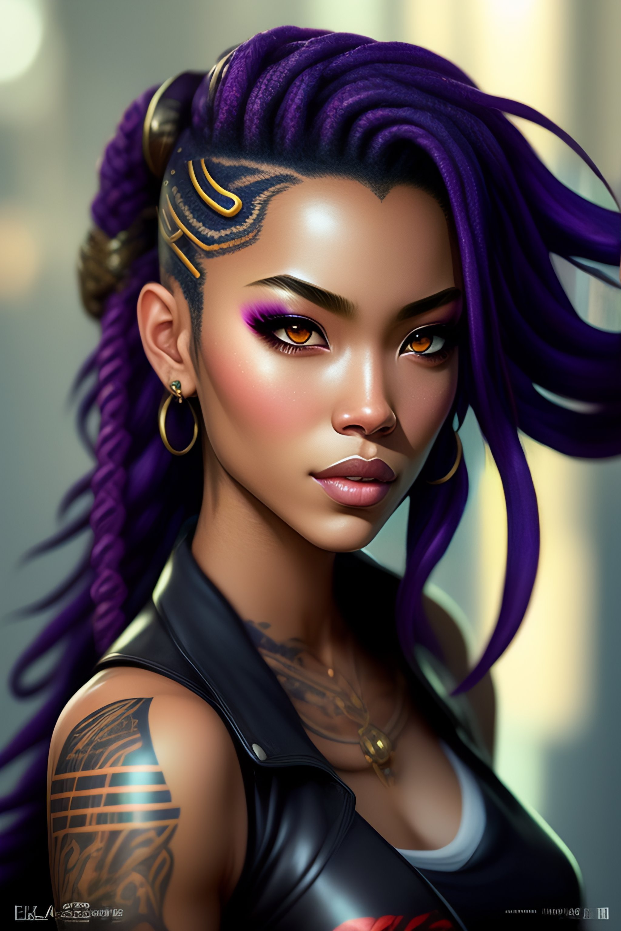 Lexica - Portrait Anime jinx from league of legends braids grunge punk ...