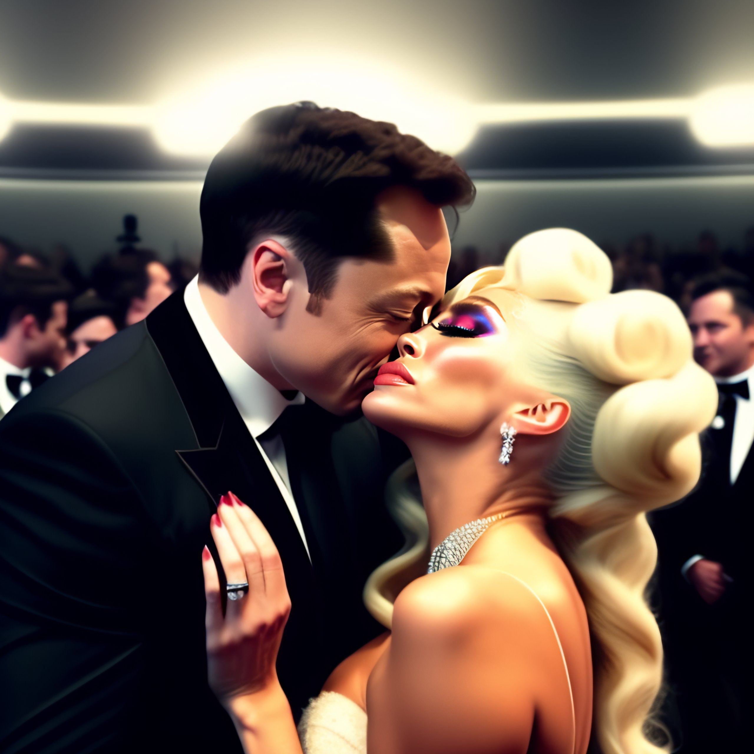 Lexica - Elon musk kissing lady gaga