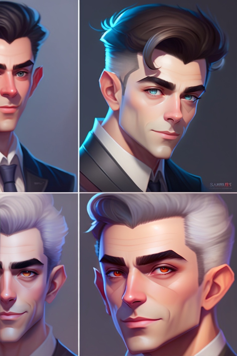 Lexica - Character concept art of Rowan Atkinson as an anime boy | cute ...
