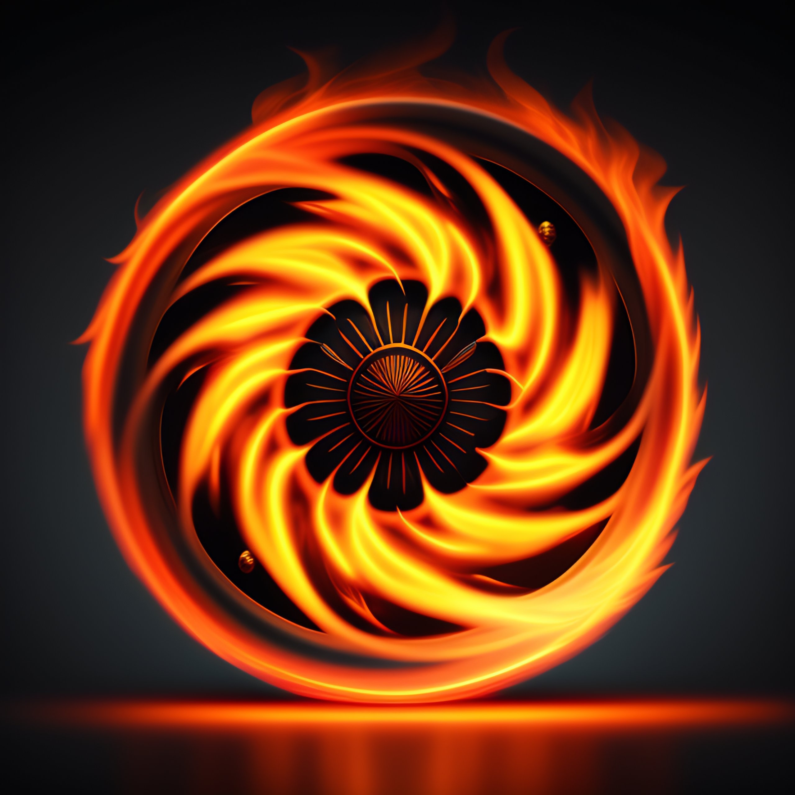 Lexica - Stylized flame wheel