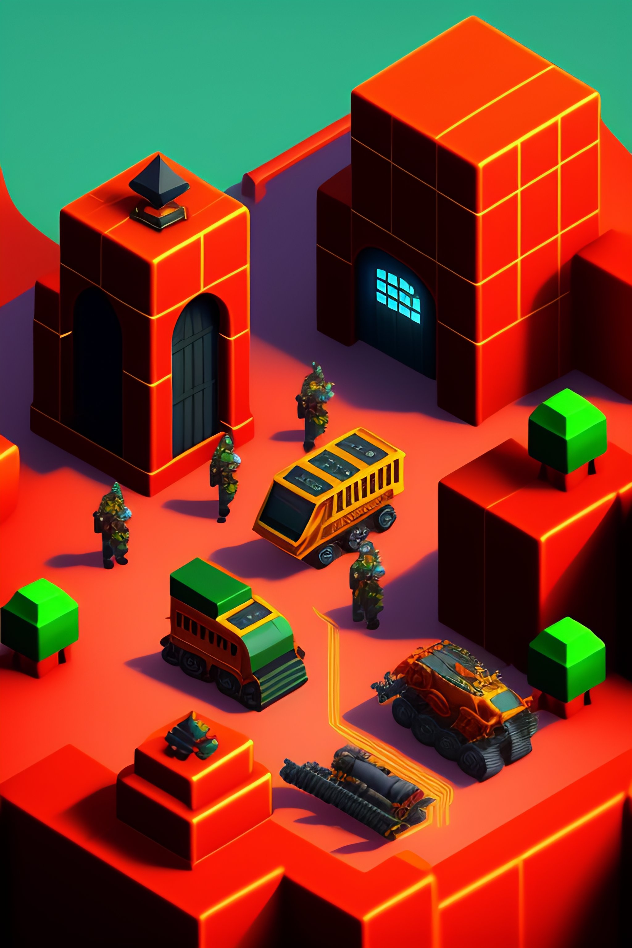 Lexica - Isometric war factory, red alert style