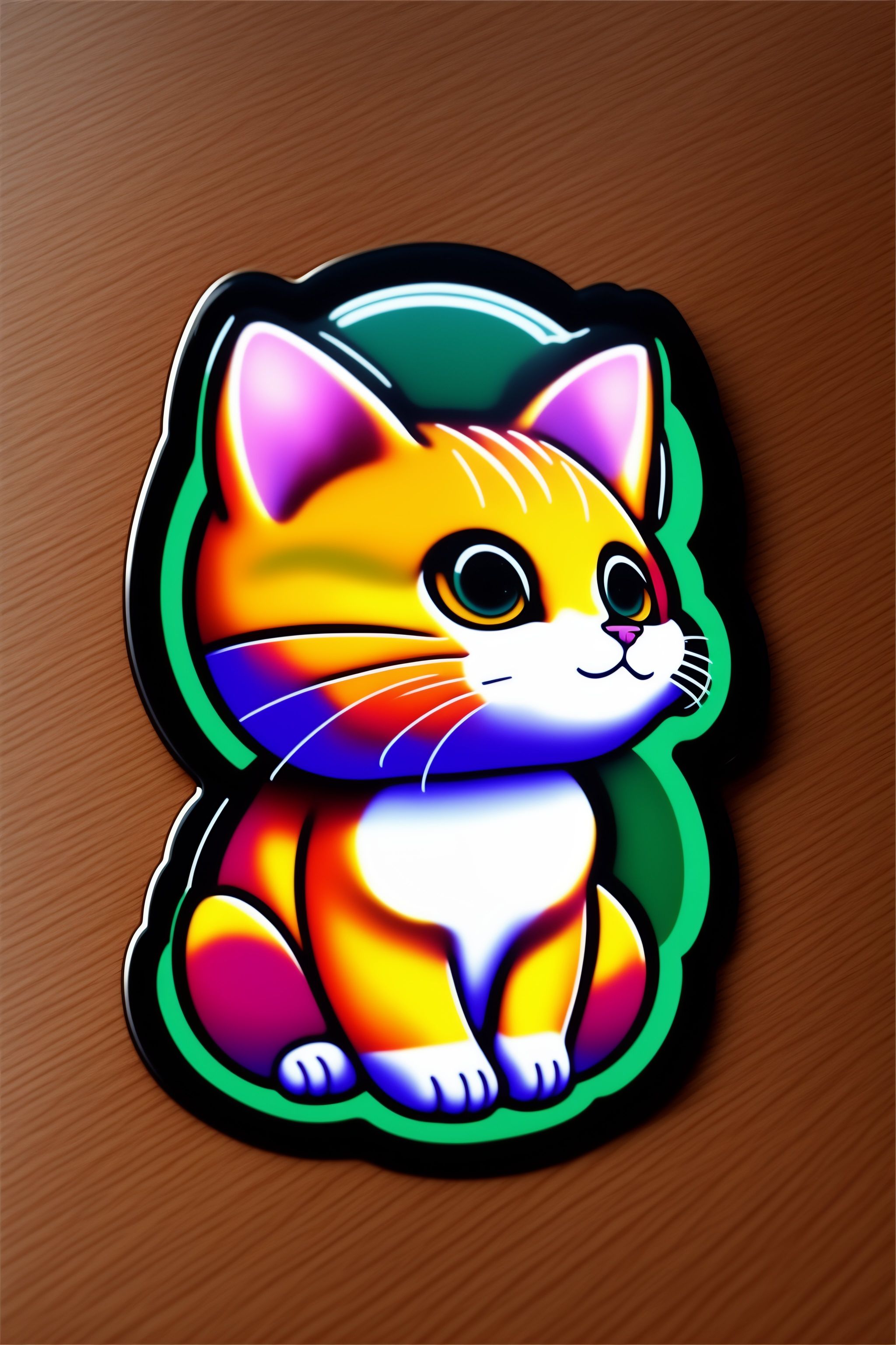 Lexica - Cute cartoon cat sticker