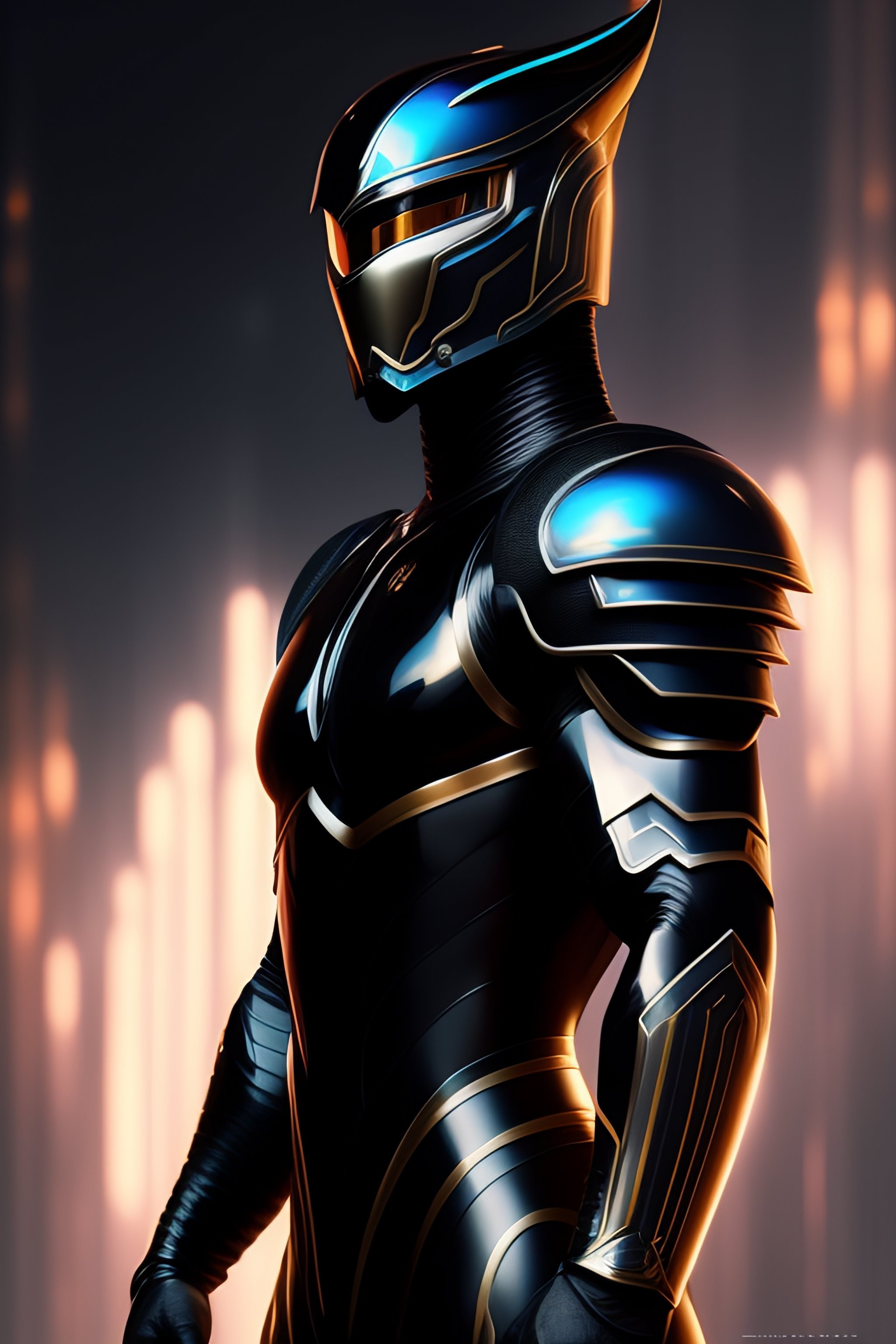 Lexica - Iridescent sinewy smooth muscular male sleek glossy black ...