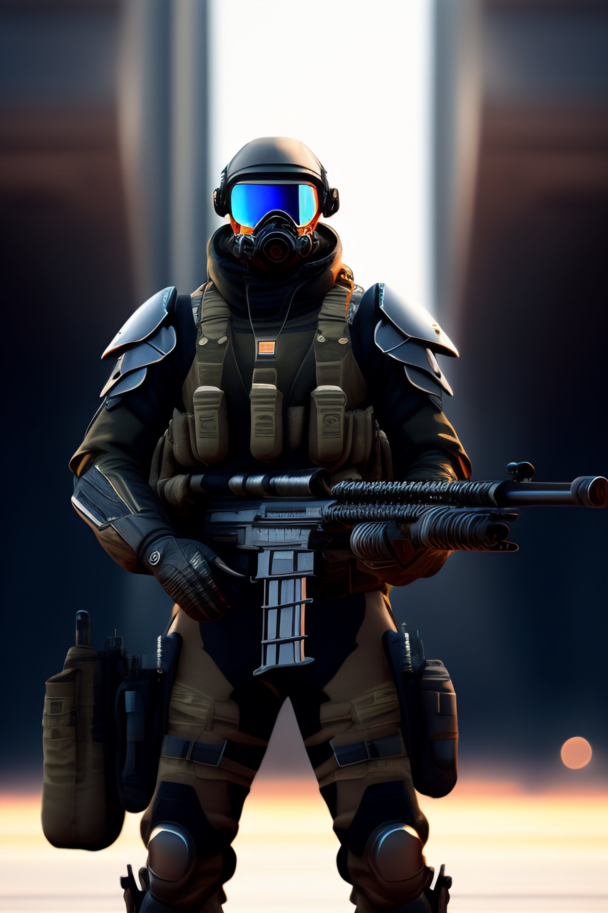 Lexica - Full body portrait, front facing, man, soldier, McMillan tac ...