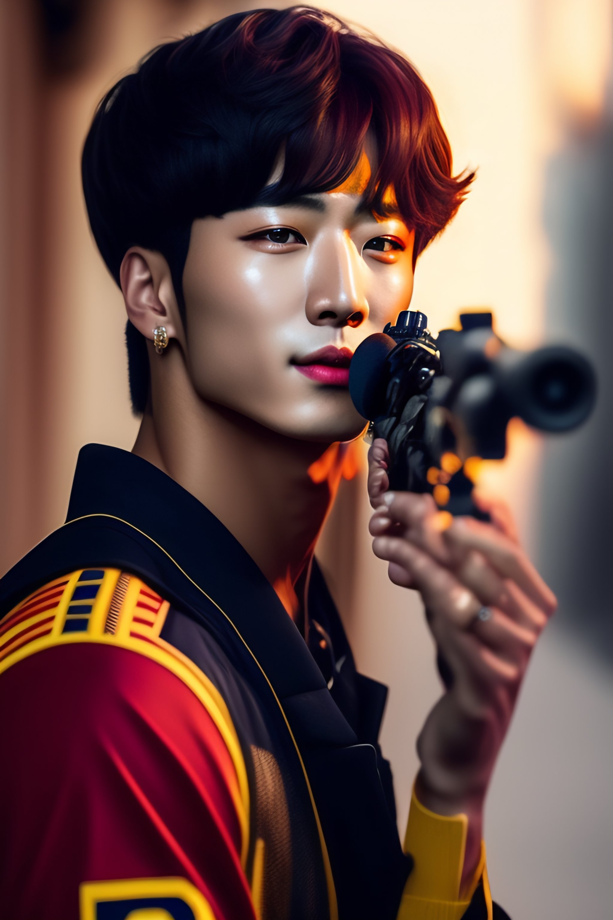 Lexica - BTS Jungkook with gun
