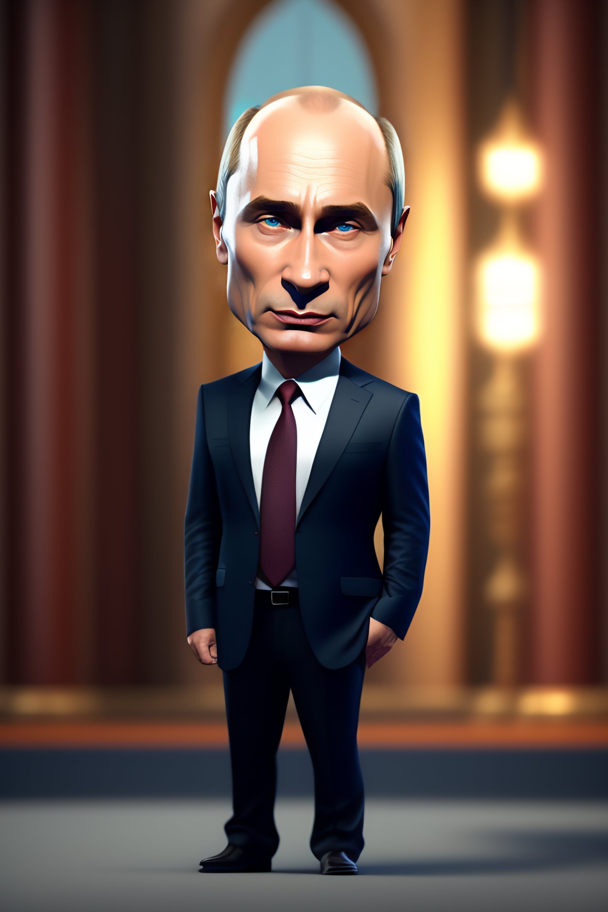 Lexica - Vladimir Putin cute angry caricature full body as a pixar ...