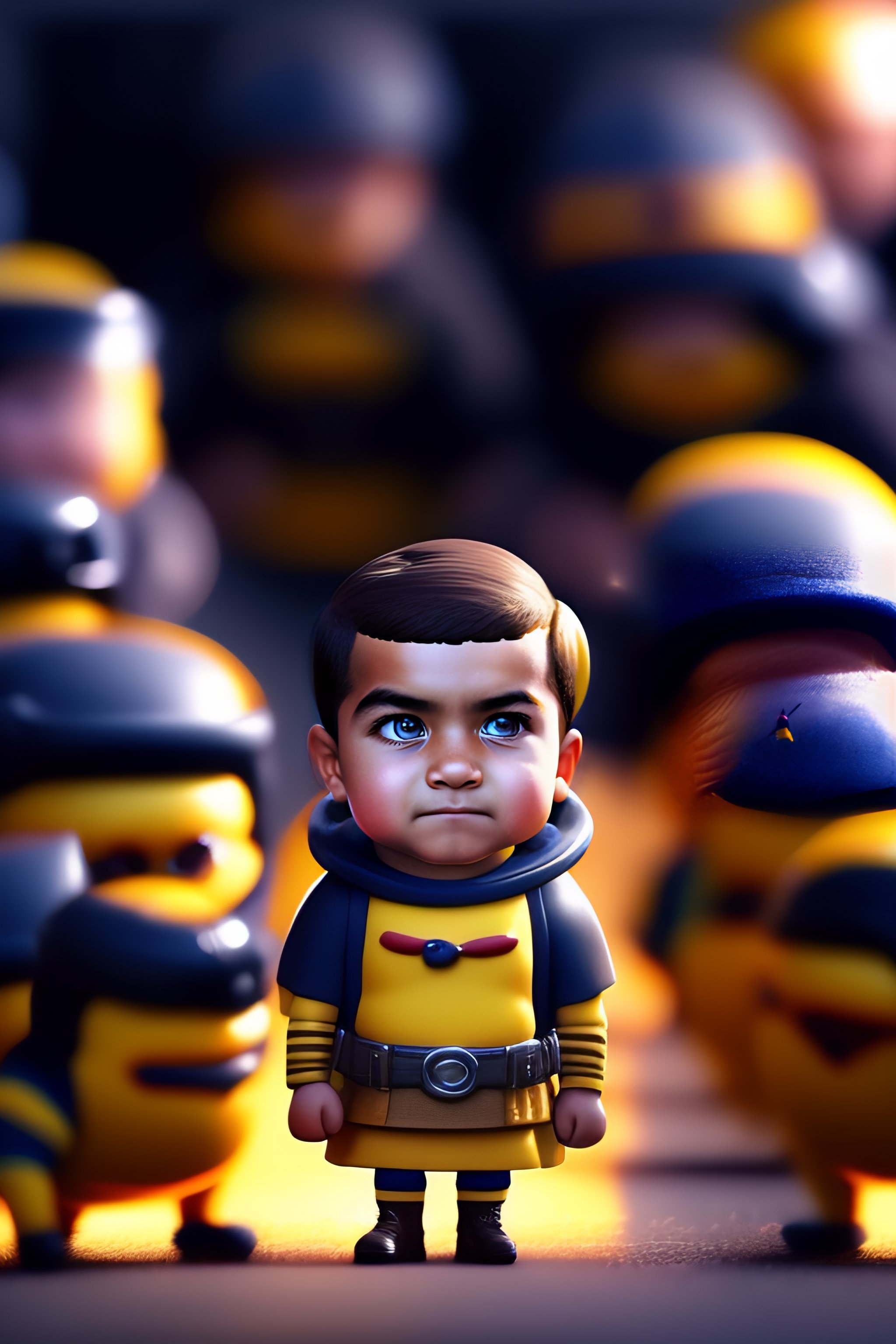 Lexica - A warrior boy, with an army of minions behind him, about to ...