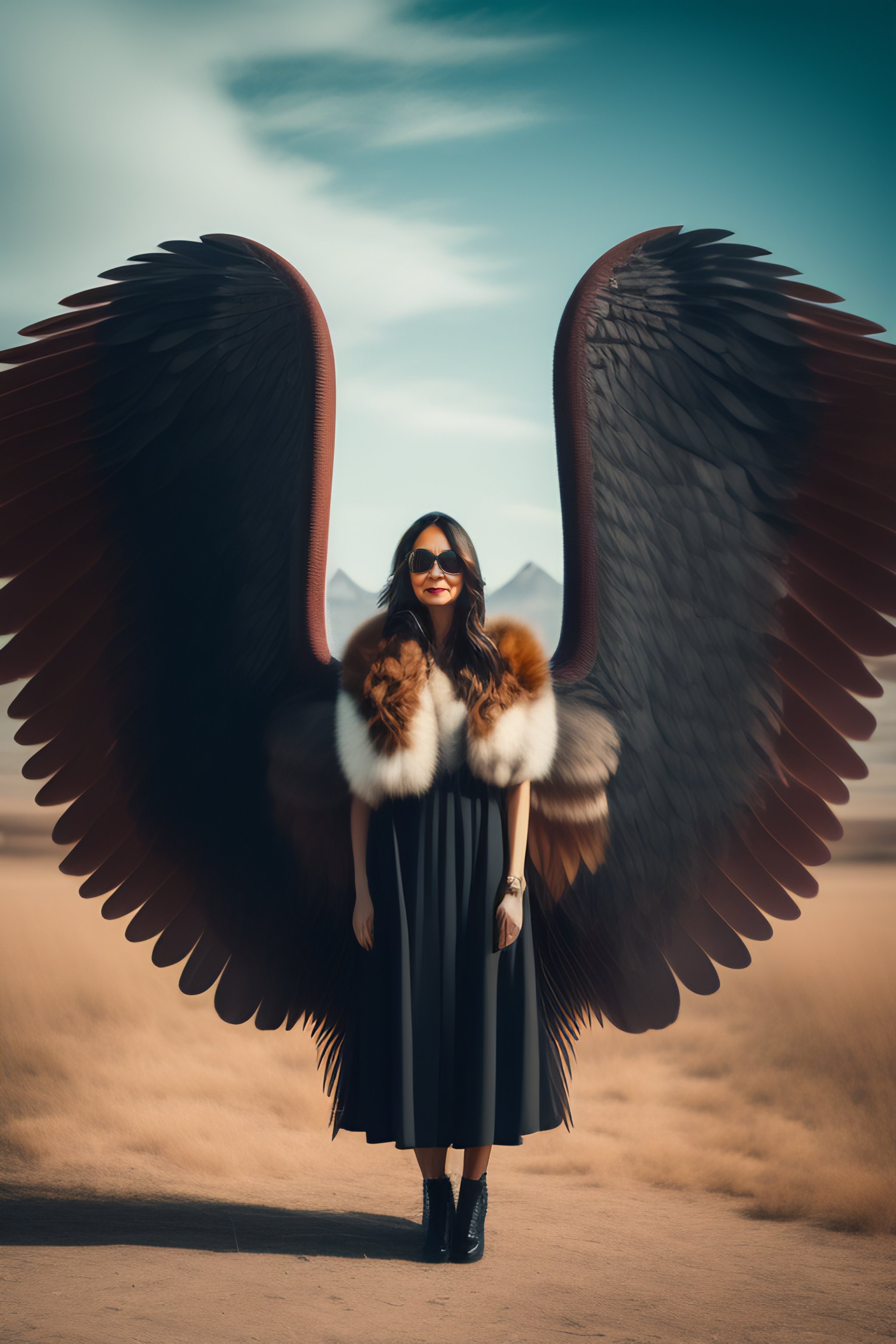 Lexica - Woman wearing wings