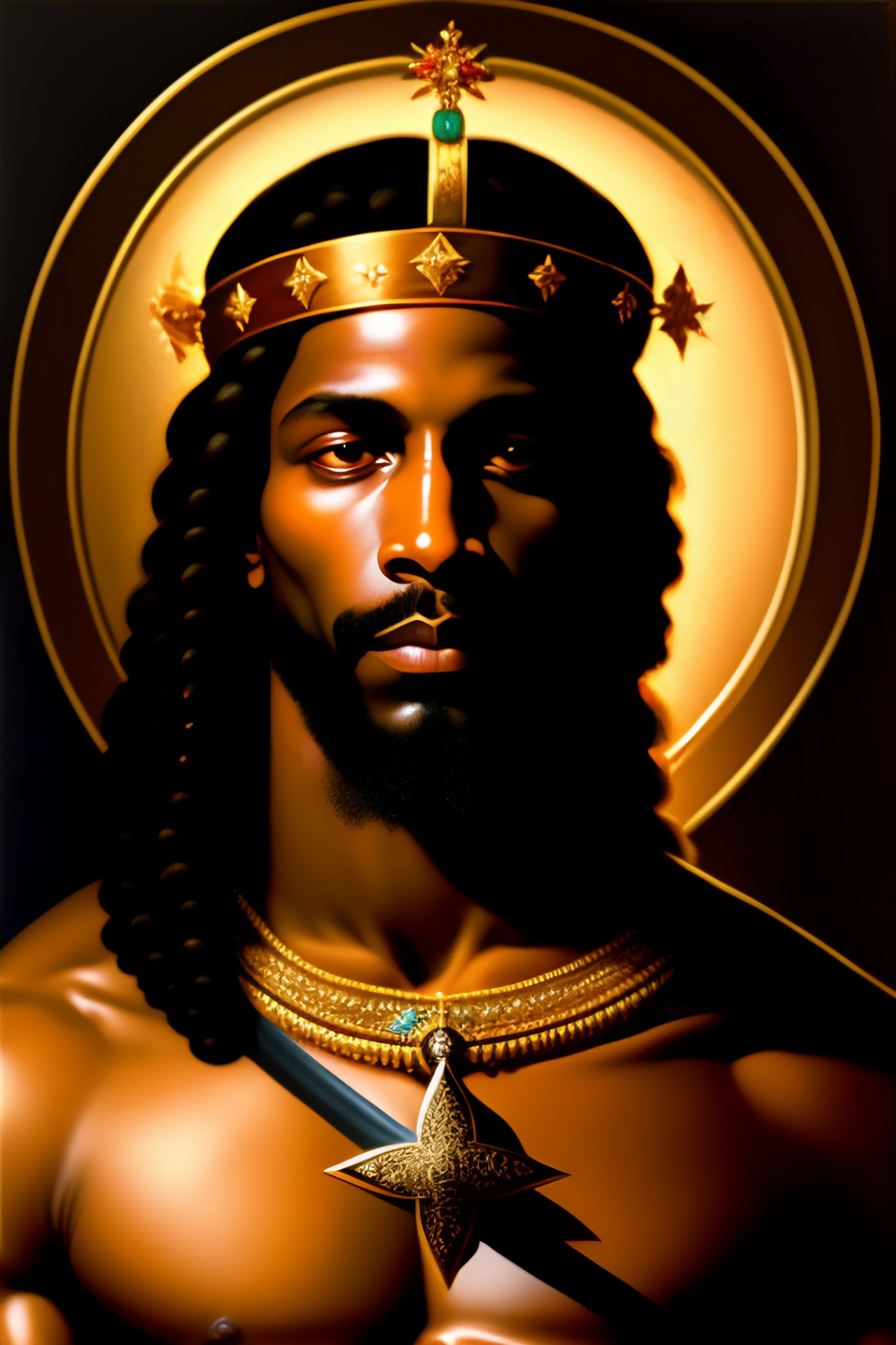 Lexica - Black jesus christ with crown of thorns