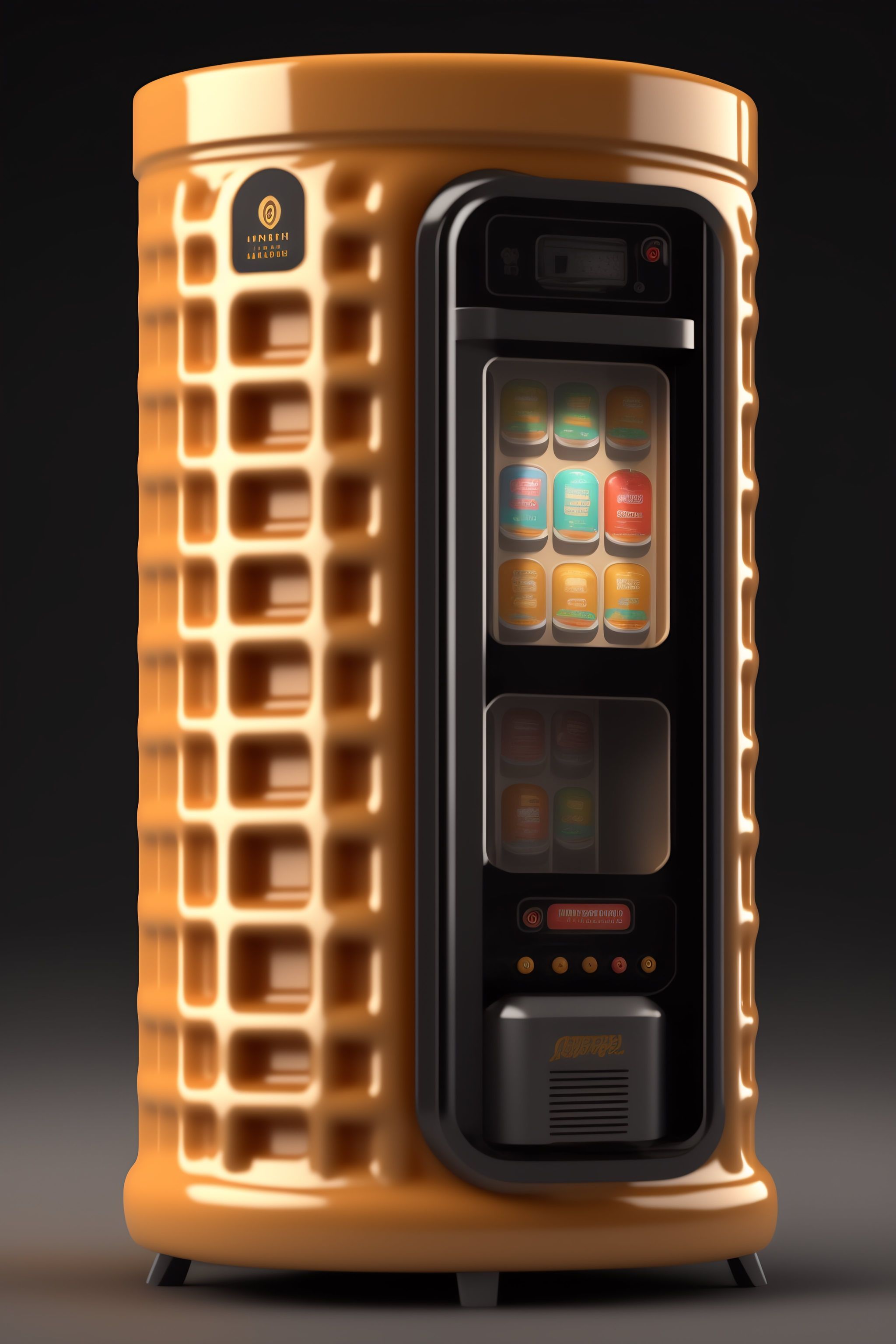Lexica - A waffle vending machine, cute. Concept art render, intricate ...