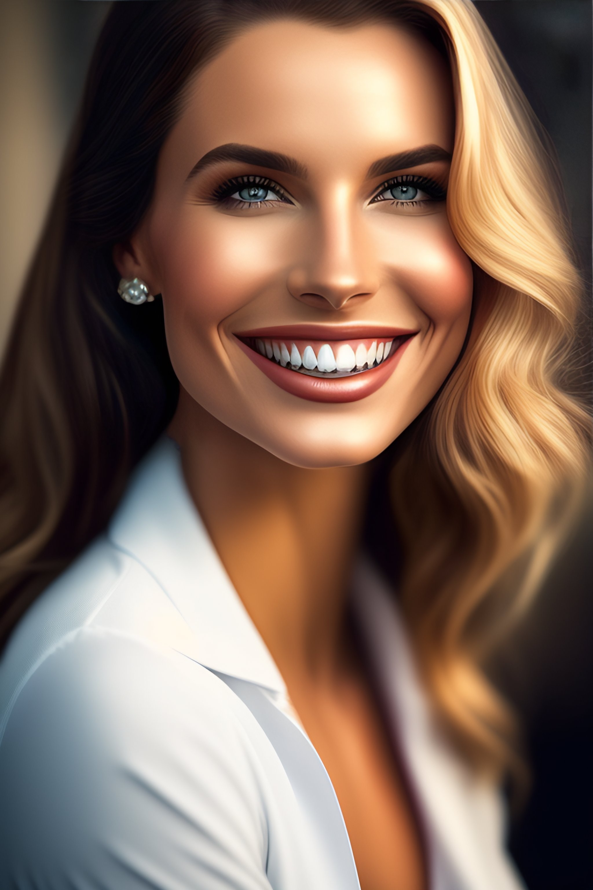 Lexica - Beautiful smiling woman with braces