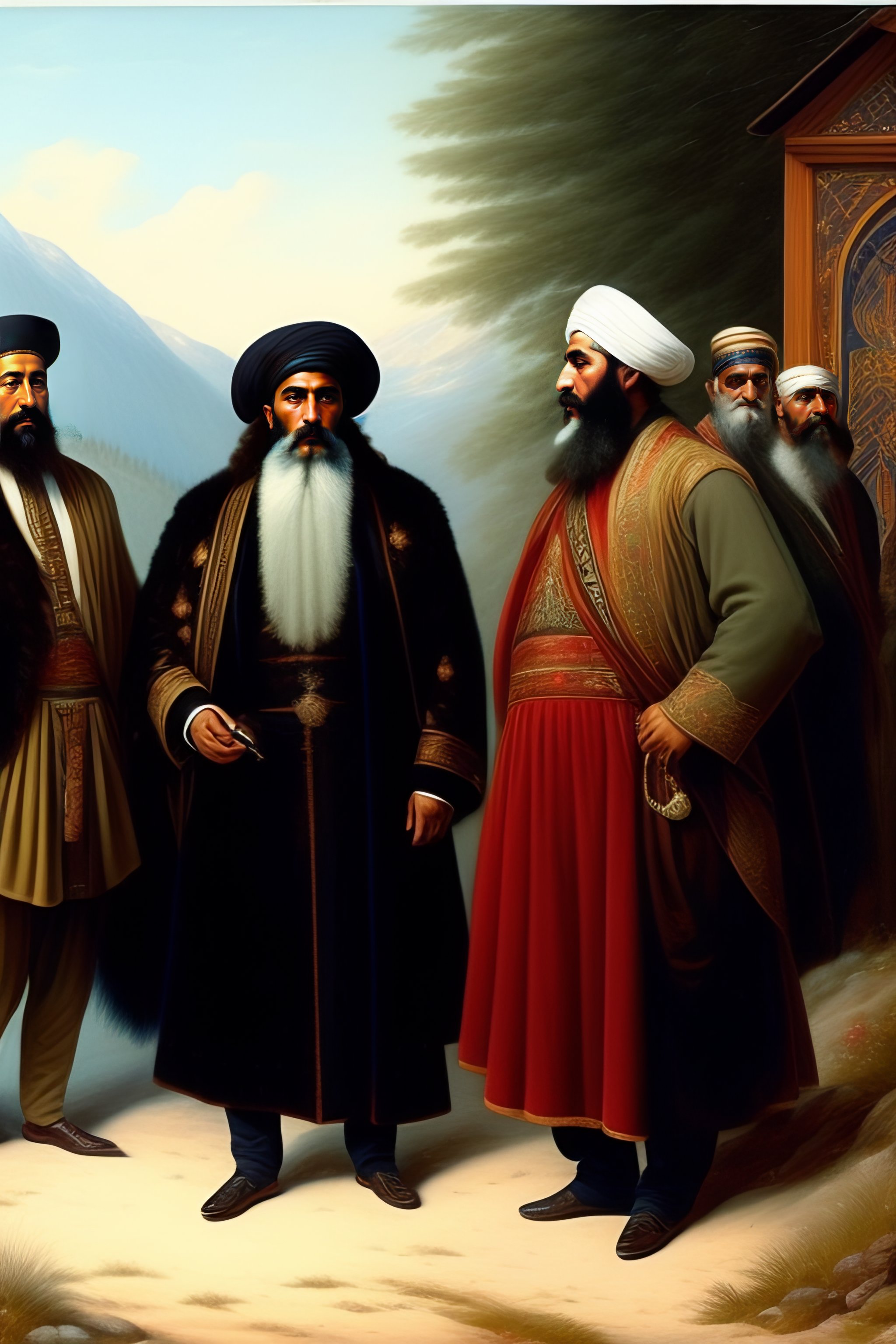 Lexica - Turkish mullah and his students in Artvin, made in style of ...