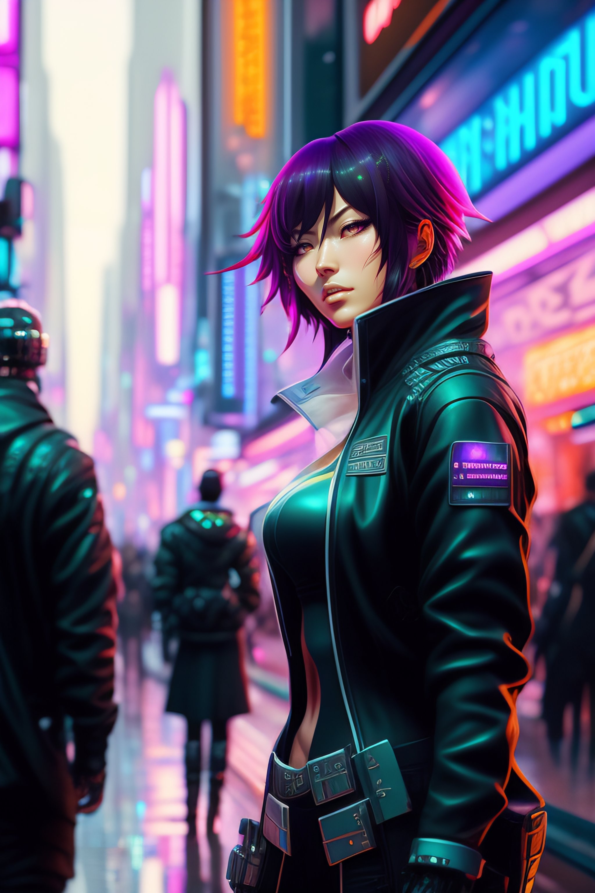 Lexica - Futuristic cyberpunk style. A crowded, chaotic streetscape ...